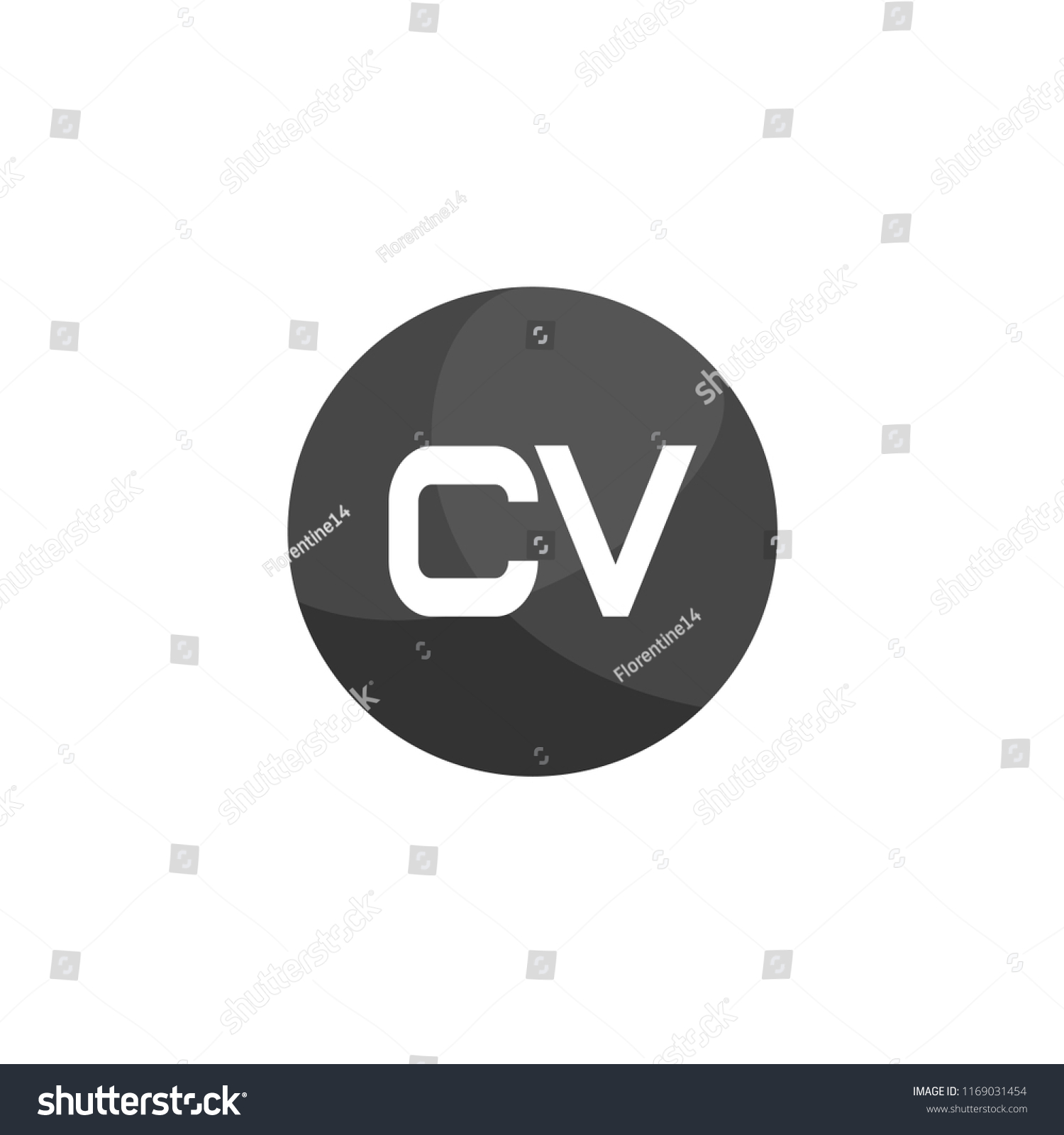 Initial Letter Cv Logo Template Design Stock Vector (Royalty Free ...