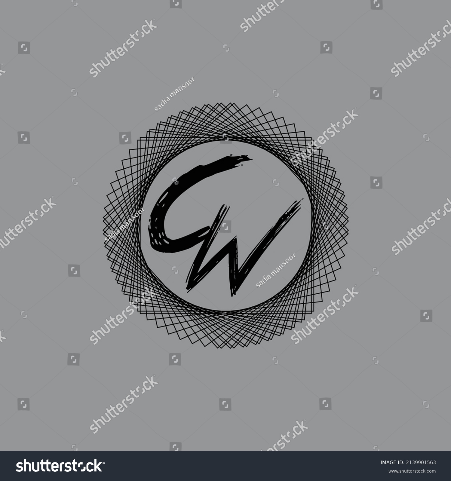 Initial Letter Cw Logo Design Stock Vector (Royalty Free) 2139901563 ...