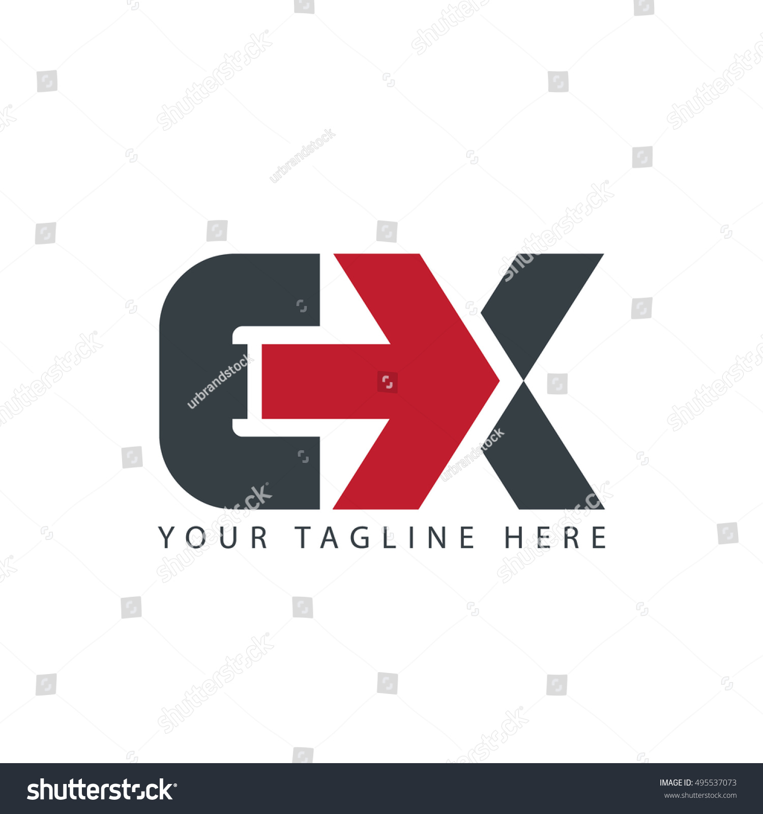 Initial Letter Cx Design Logo Vector Stock Vector (Royalty Free) 495537073