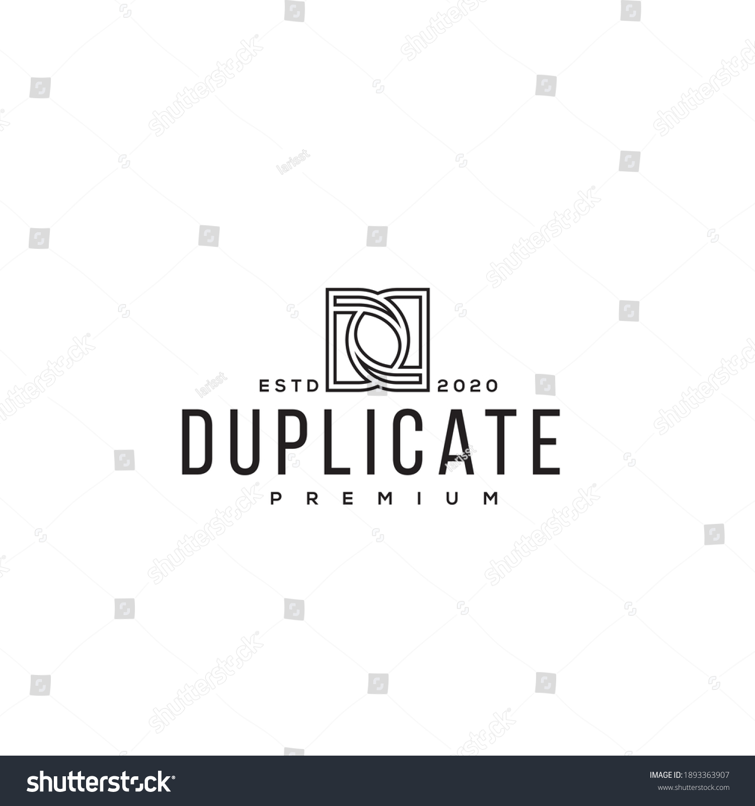 Initial Letter Dd Logo Square Symbol Stock Vector (Royalty Free ...