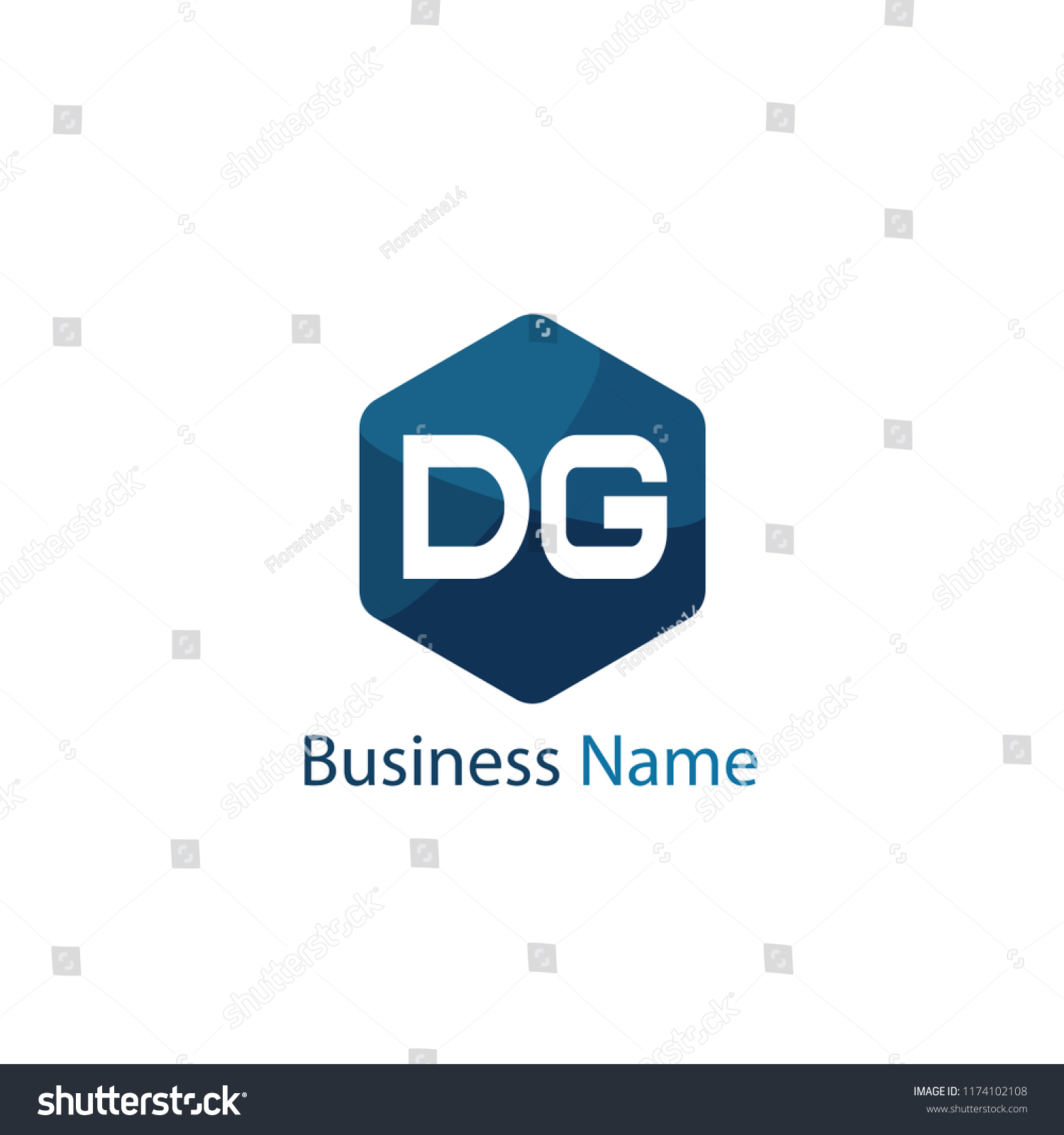 Initial Letter Dg Logo Template Design Stock Vector (Royalty Free ...
