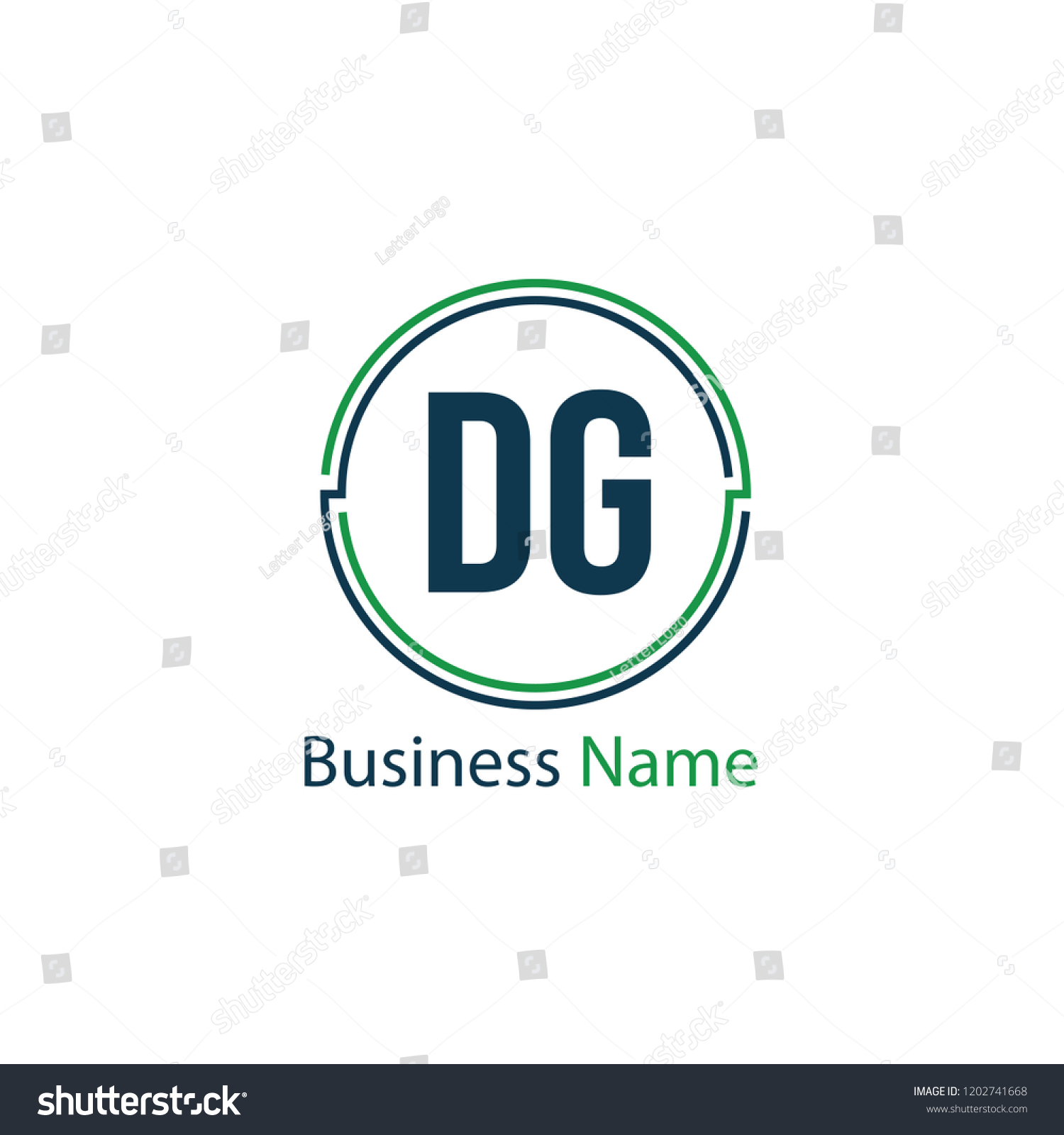 Initial Letter Dg Logo Template Design Stock Vector (Royalty Free ...