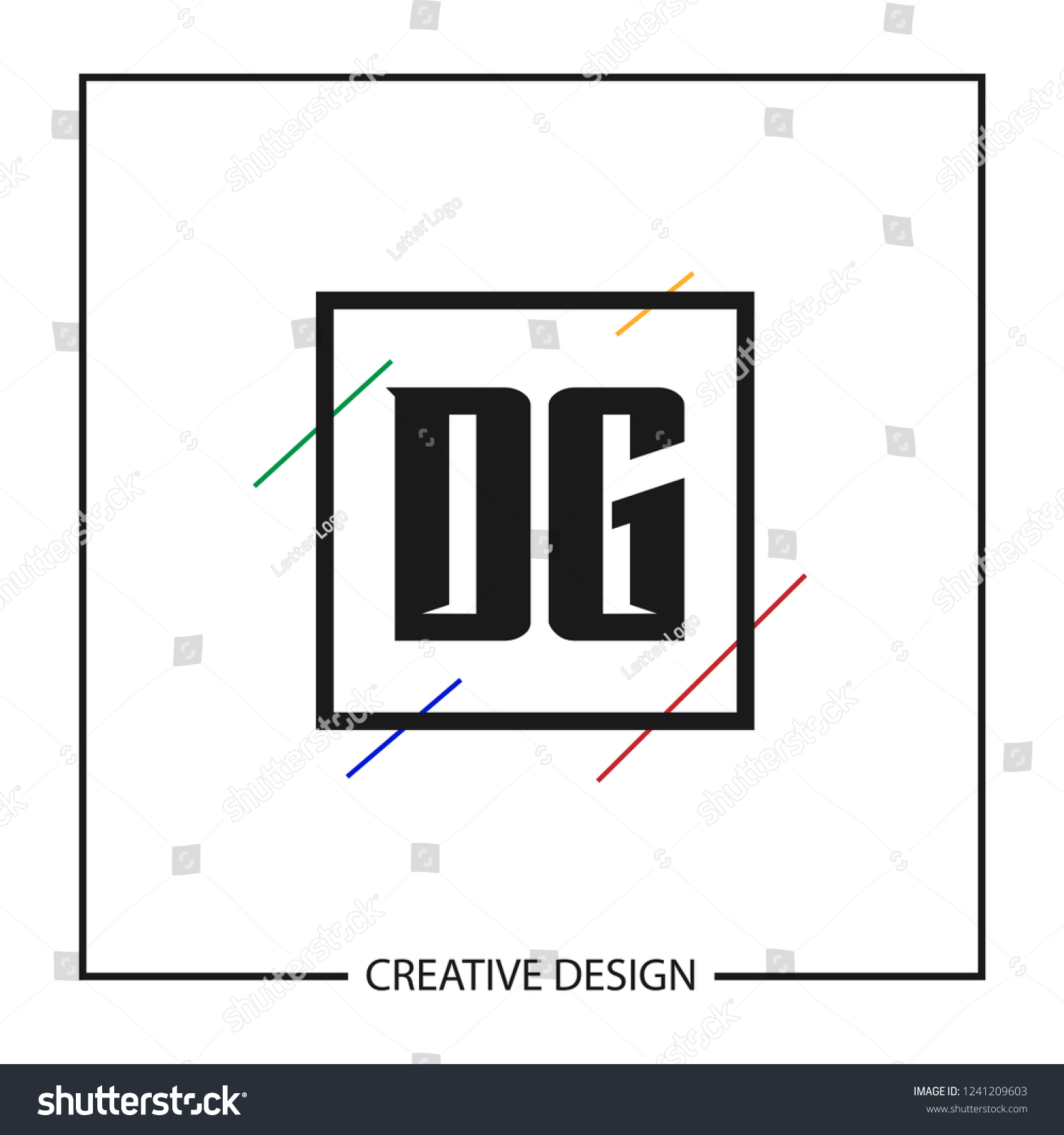 Initial Letter Dg Logo Template Design Stock Vector (Royalty Free ...