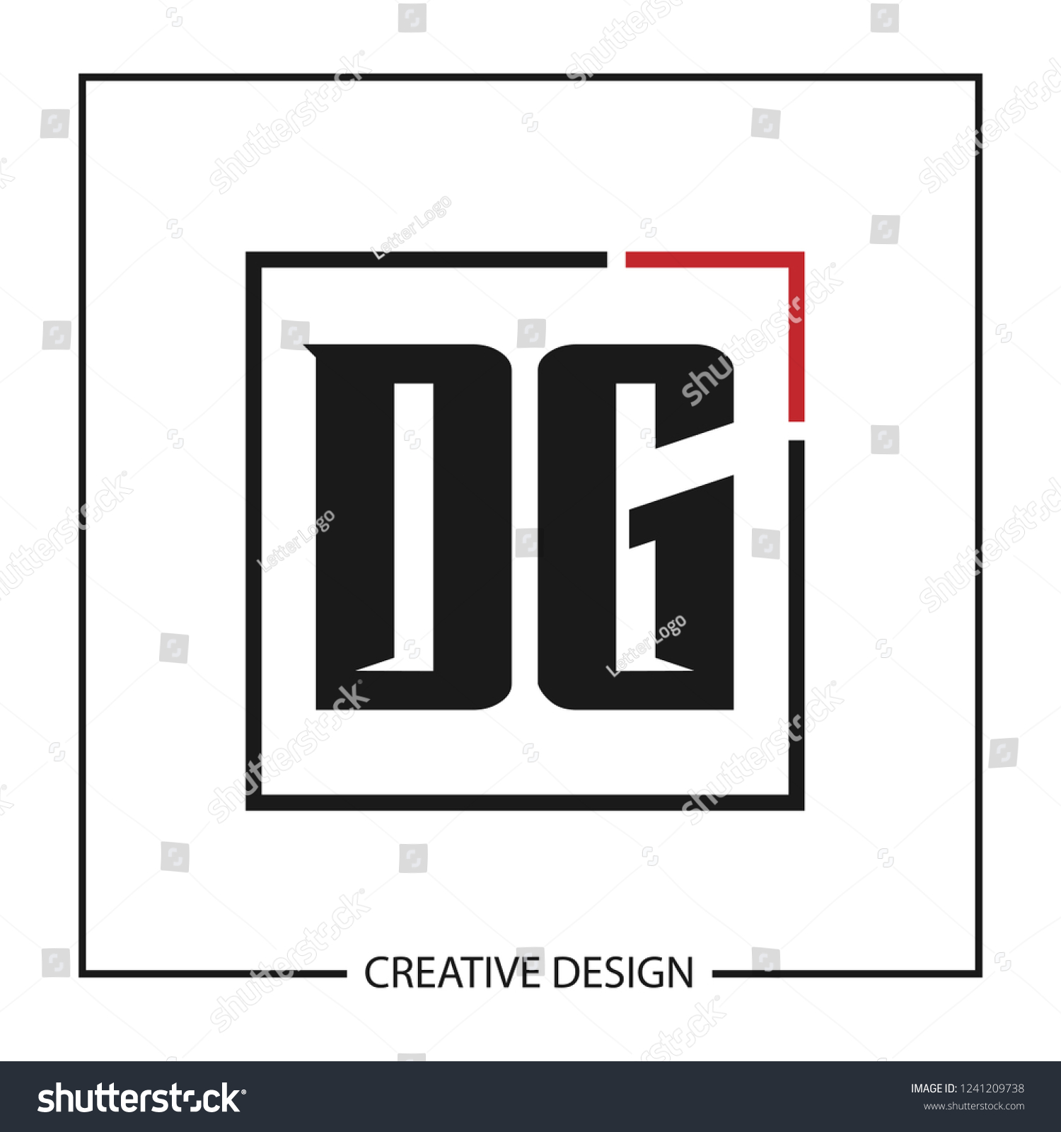 Initial Letter Dg Logo Template Design Stock Vector (Royalty Free ...