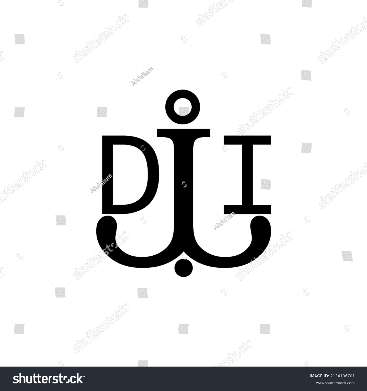 Initial Letter Di Anchor Simple Logo Stock Vector (Royalty Free ...