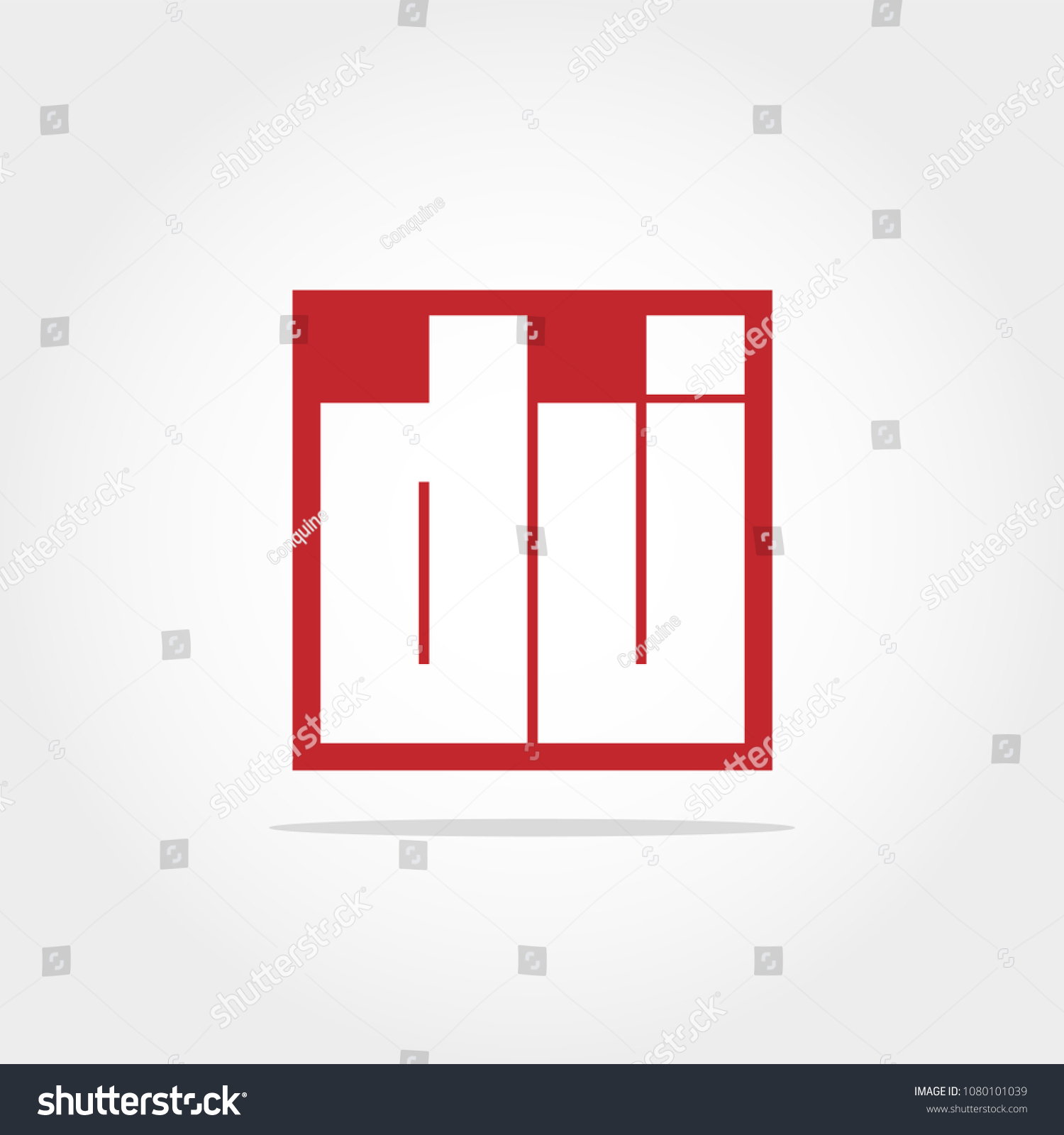 Initial Letter Dj Logo Design Stock Vector (Royalty Free) 1080101039