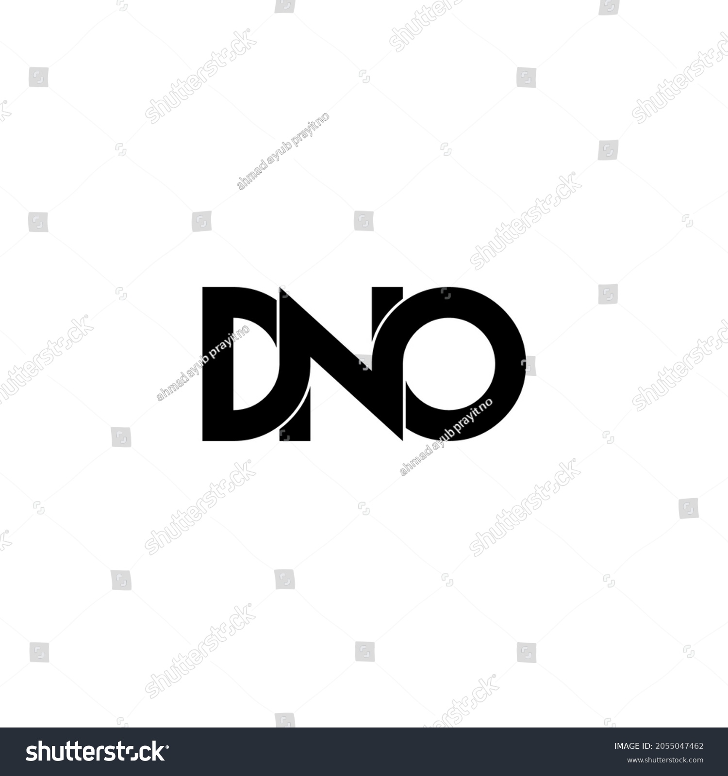 Initial Letter Dno Monogram Logo Design Stock Vector (Royalty Free ...