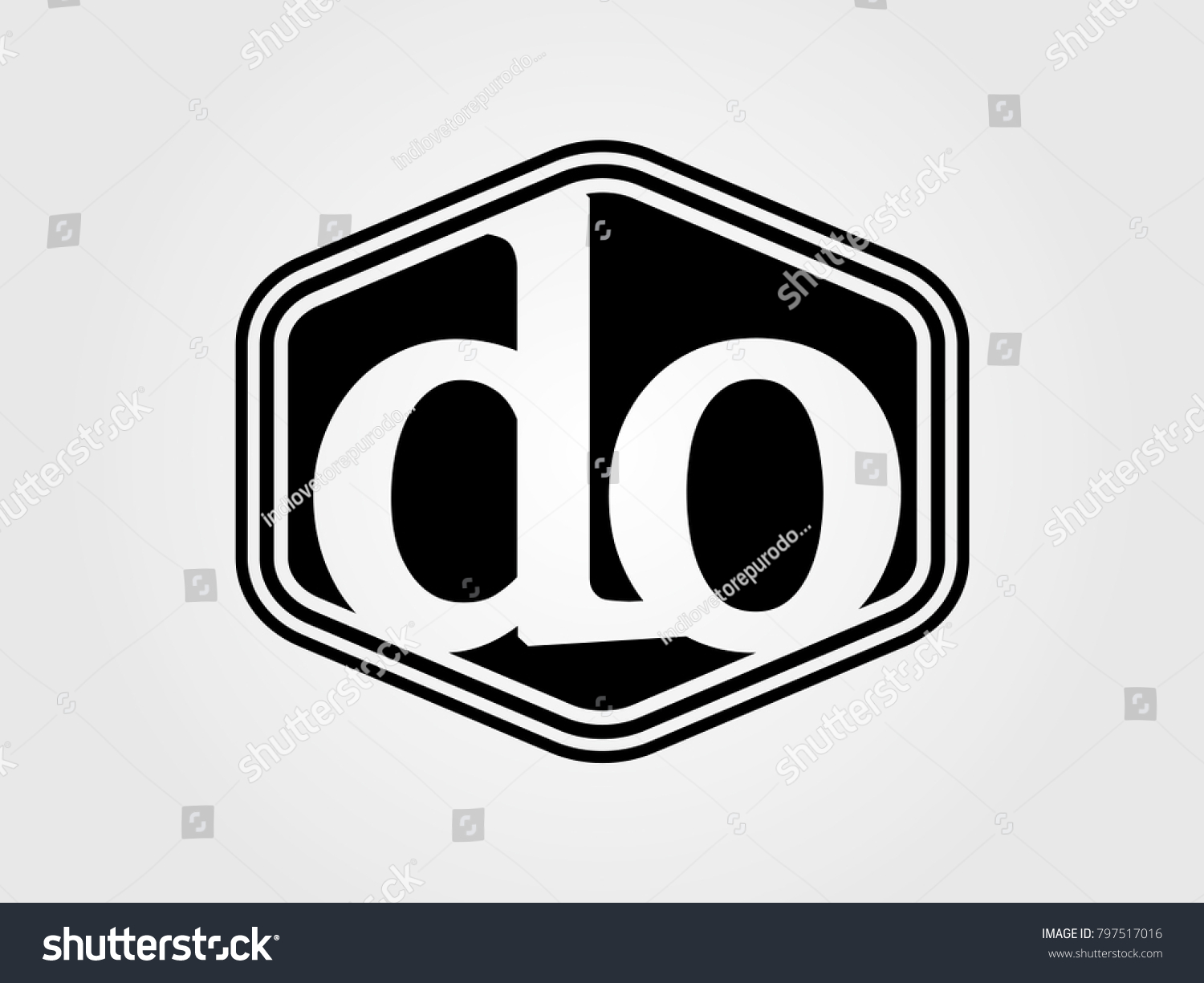 Initial Letter Do Lowercase Logo Minimalist Stock Vector (Royalty Free ...