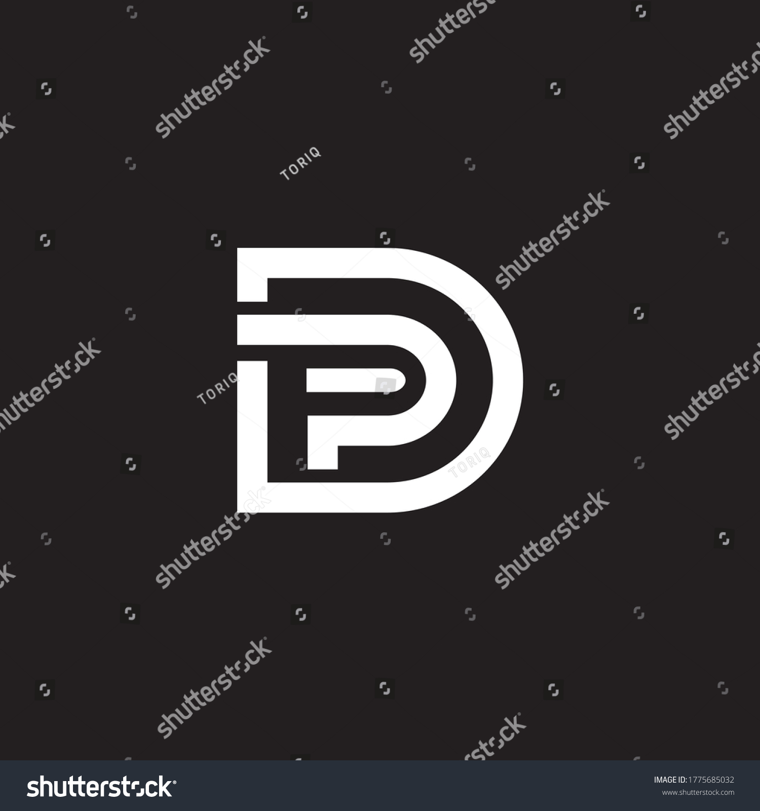 Initial Letter Dp Linked Circle Lowercase Stock Vector (Royalty Free ...