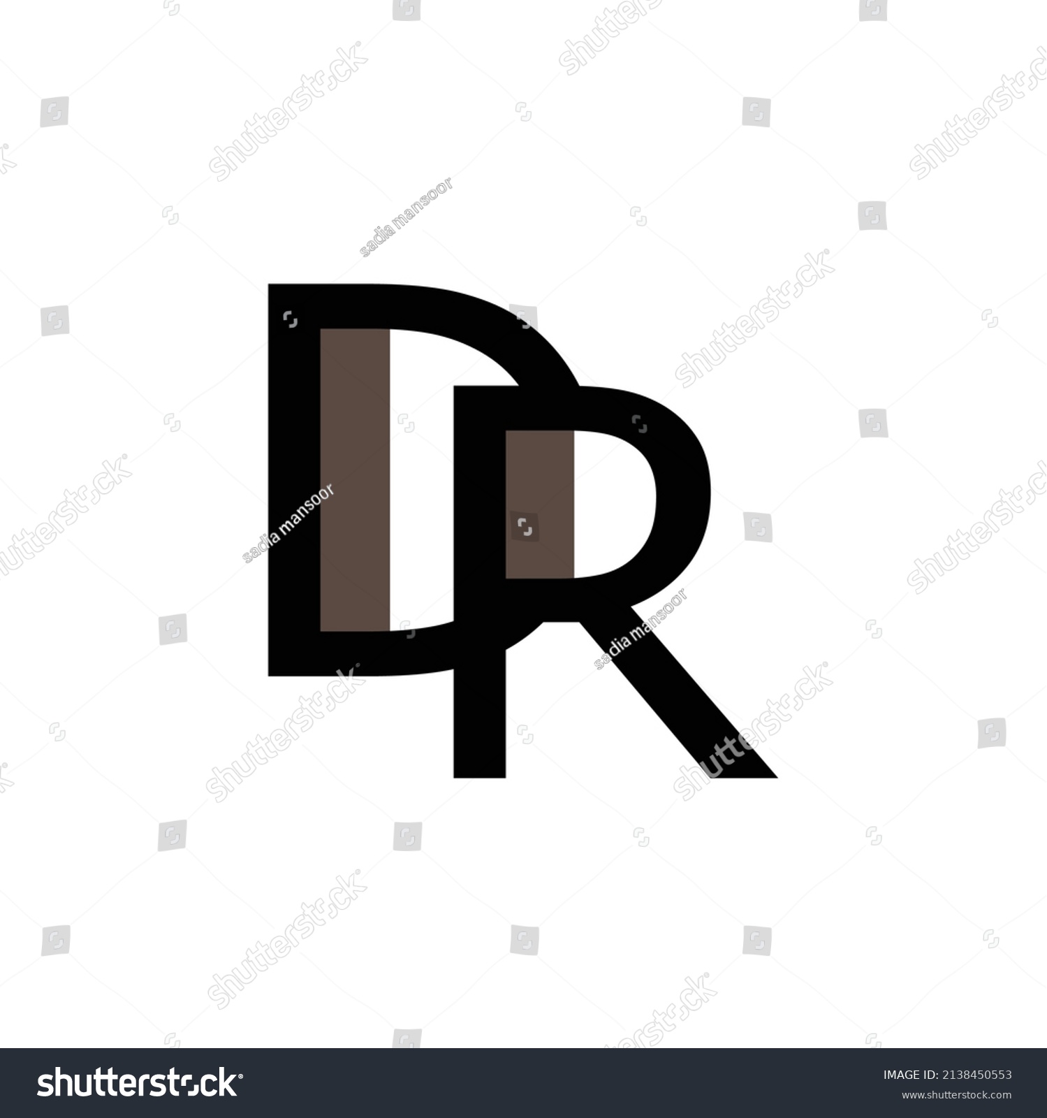 Initial Letter Dr Logo Design Stock Vector (Royalty Free) 2138450553 ...