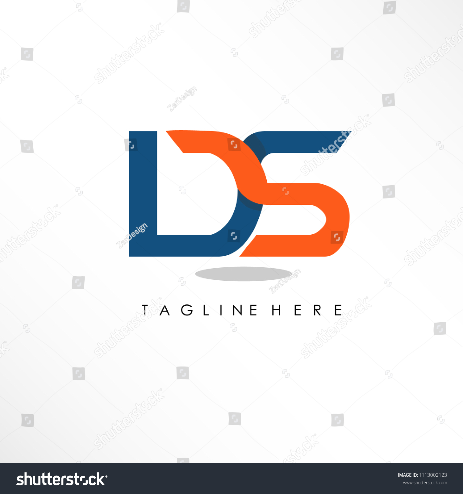 Initial Letter Ds Linked Logo Design Stock Vector (Royalty Free) 1113002123