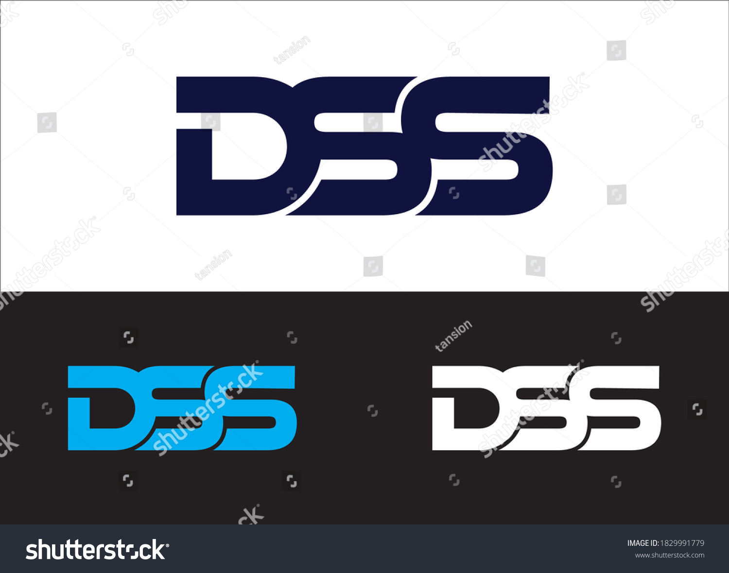 Initial Letter Dss Logo Icon Design Stock Vector (Royalty Free ...