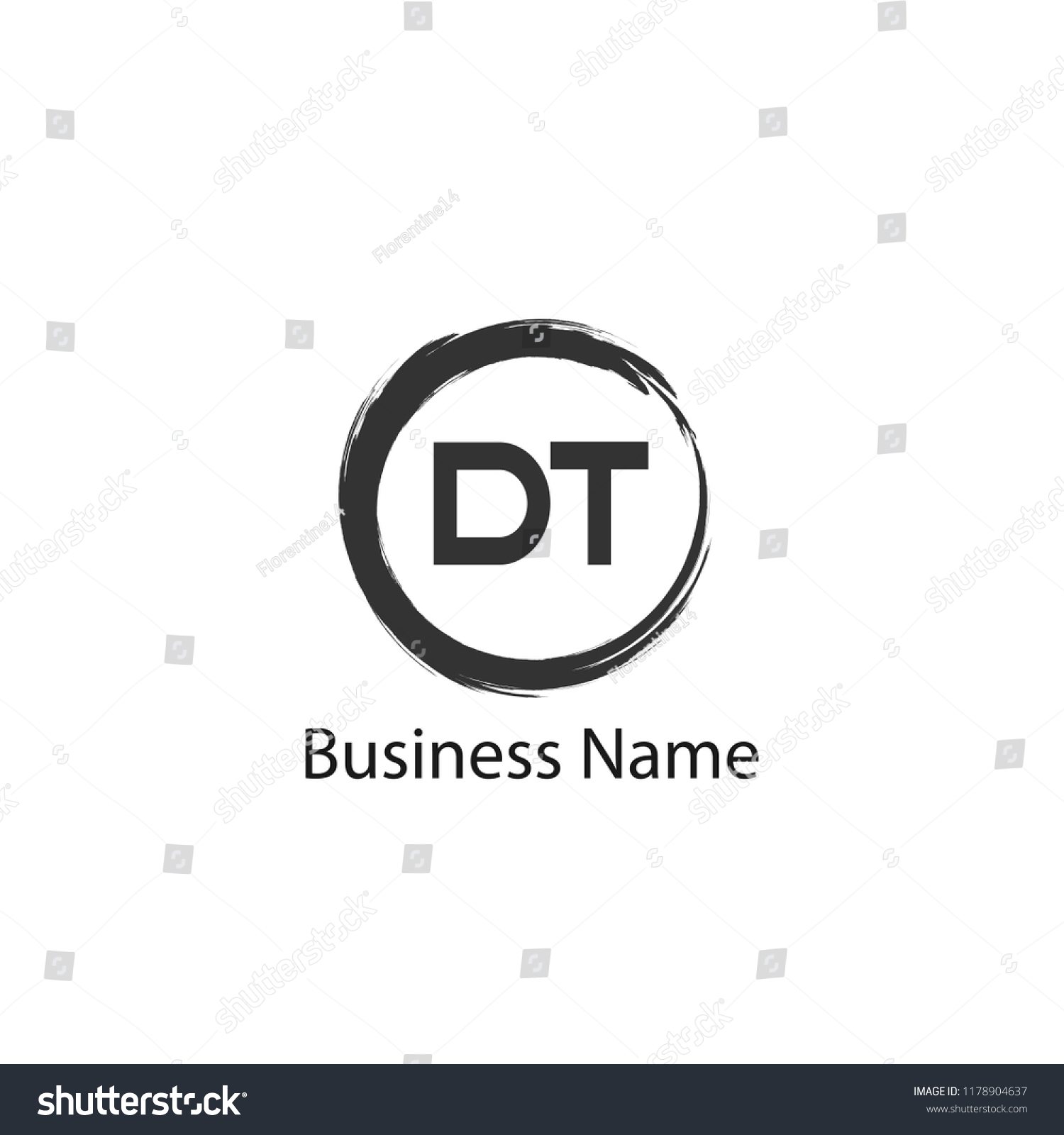 Initial Letter Dt Logo Template Design Stock Vector (Royalty Free ...