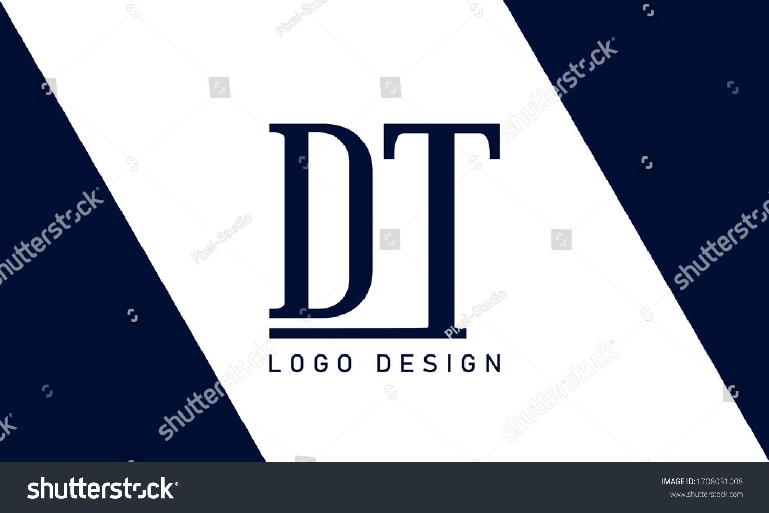 Initial Letter Dt Logo Template Design Stock Vector (Royalty Free ...