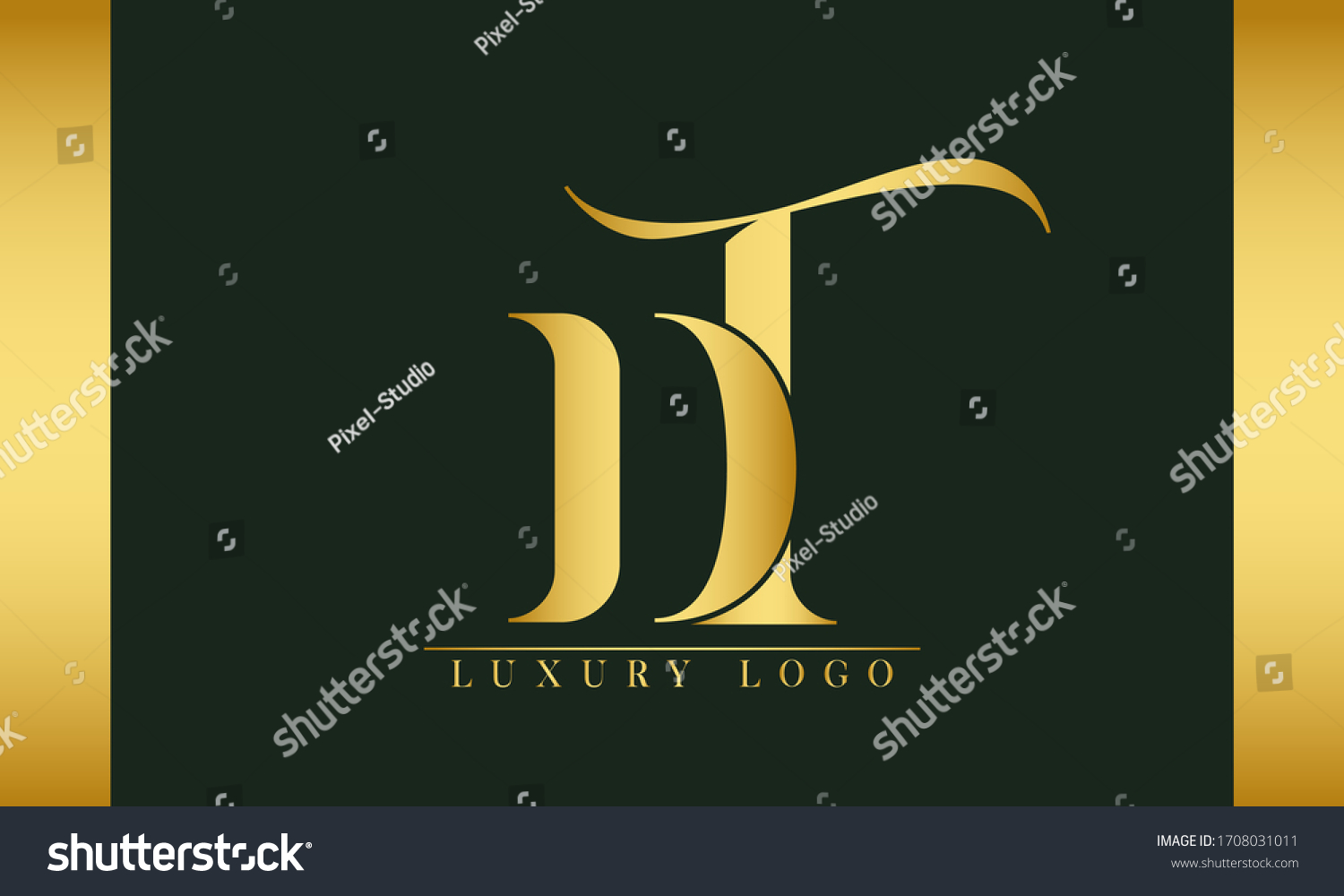 Initial Letter Dt Logo Template Design Stock Vector (Royalty Free ...