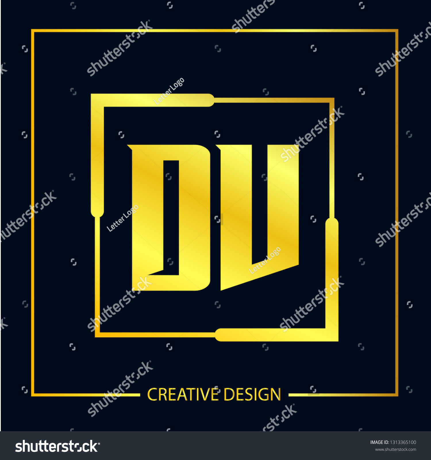Initial Letter Dv Logo Template Vector Stock Vector (Royalty Free ...