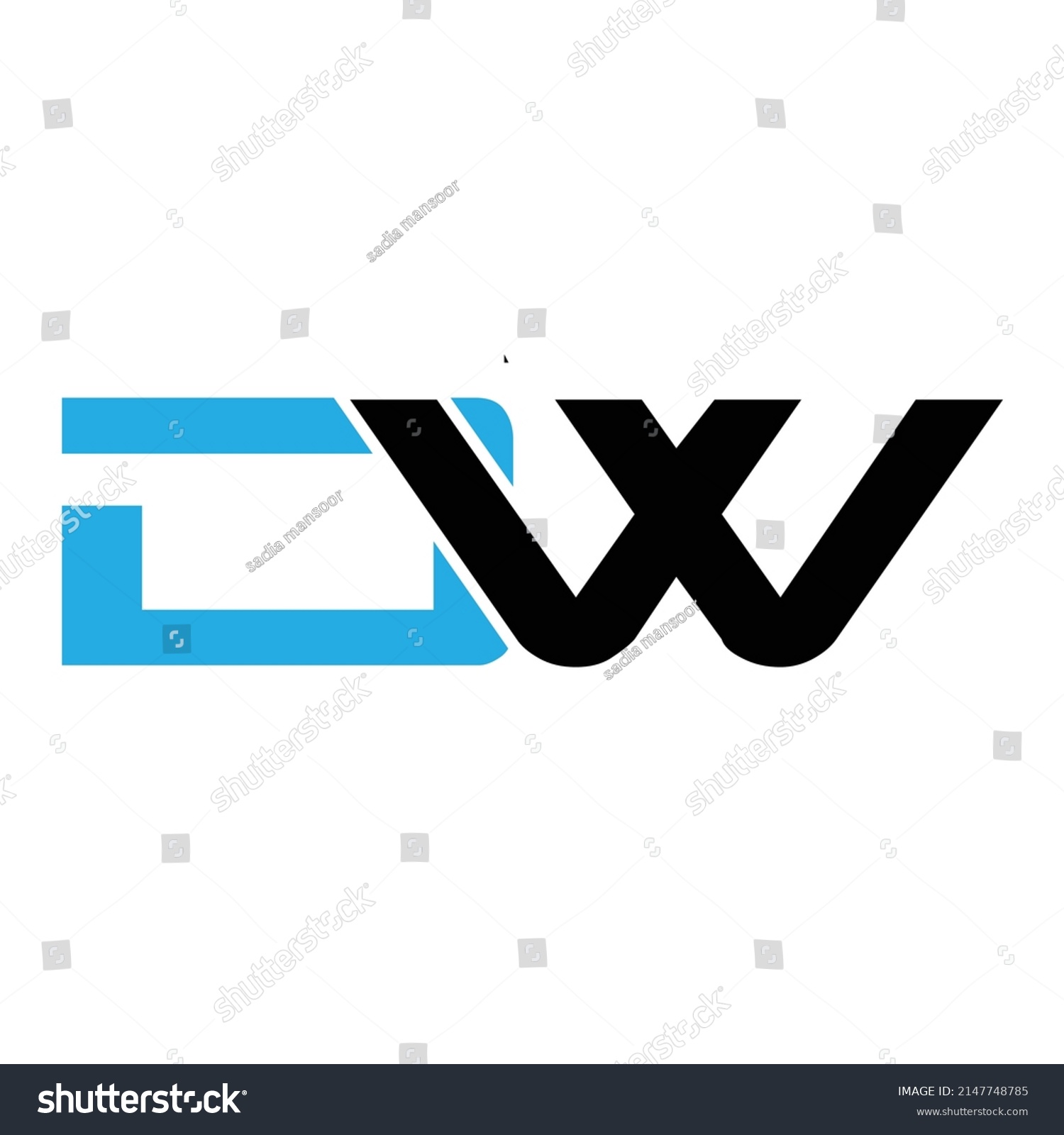 Initial Letter Dw Logo Design Stock Vector (Royalty Free) 2147748785 ...