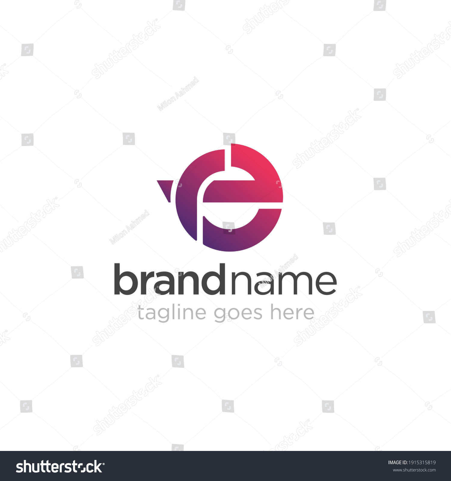 Initial Letter E R Logo Concept Stock Vector (Royalty Free) 1915315819