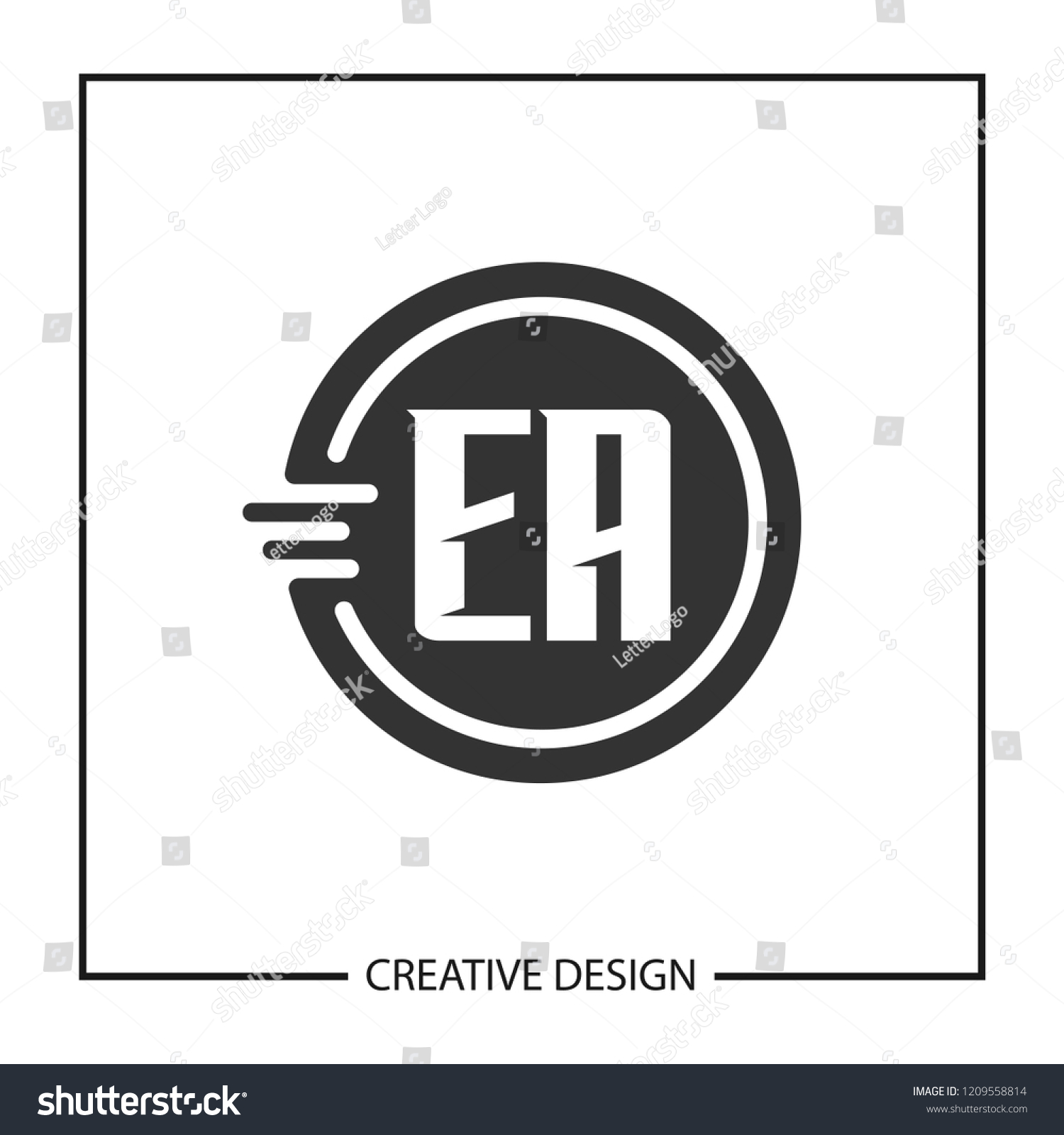 Initial Letter Ea Logo Template Design Stock Vector (Royalty Free ...