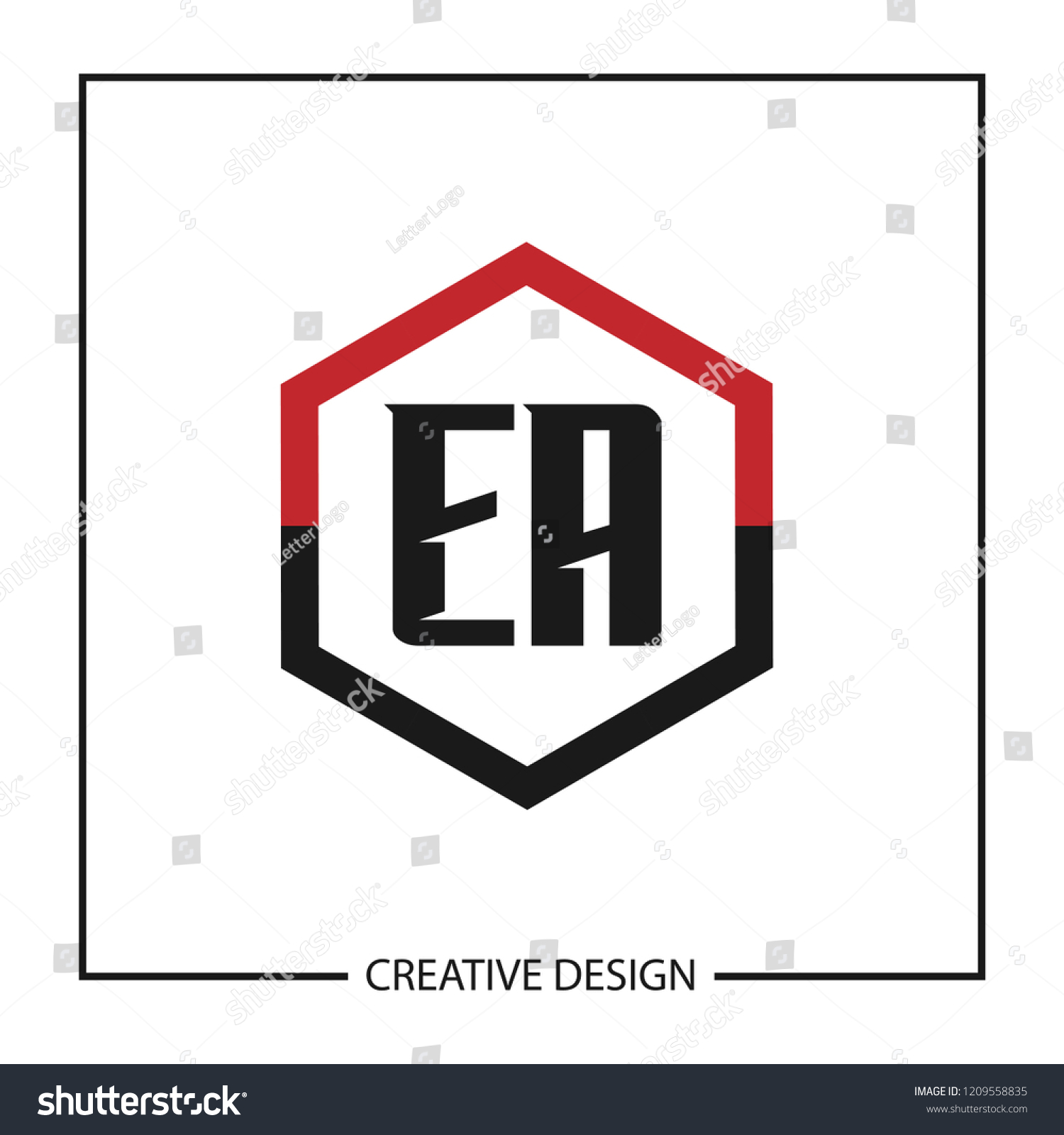 Initial Letter Ea Logo Template Design Stock Vector (Royalty Free ...