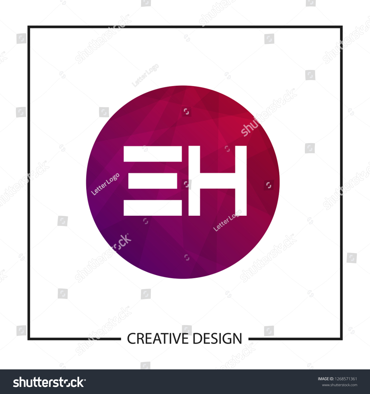 Initial Letter Eh Logo Template Design Stock Vector (Royalty Free ...