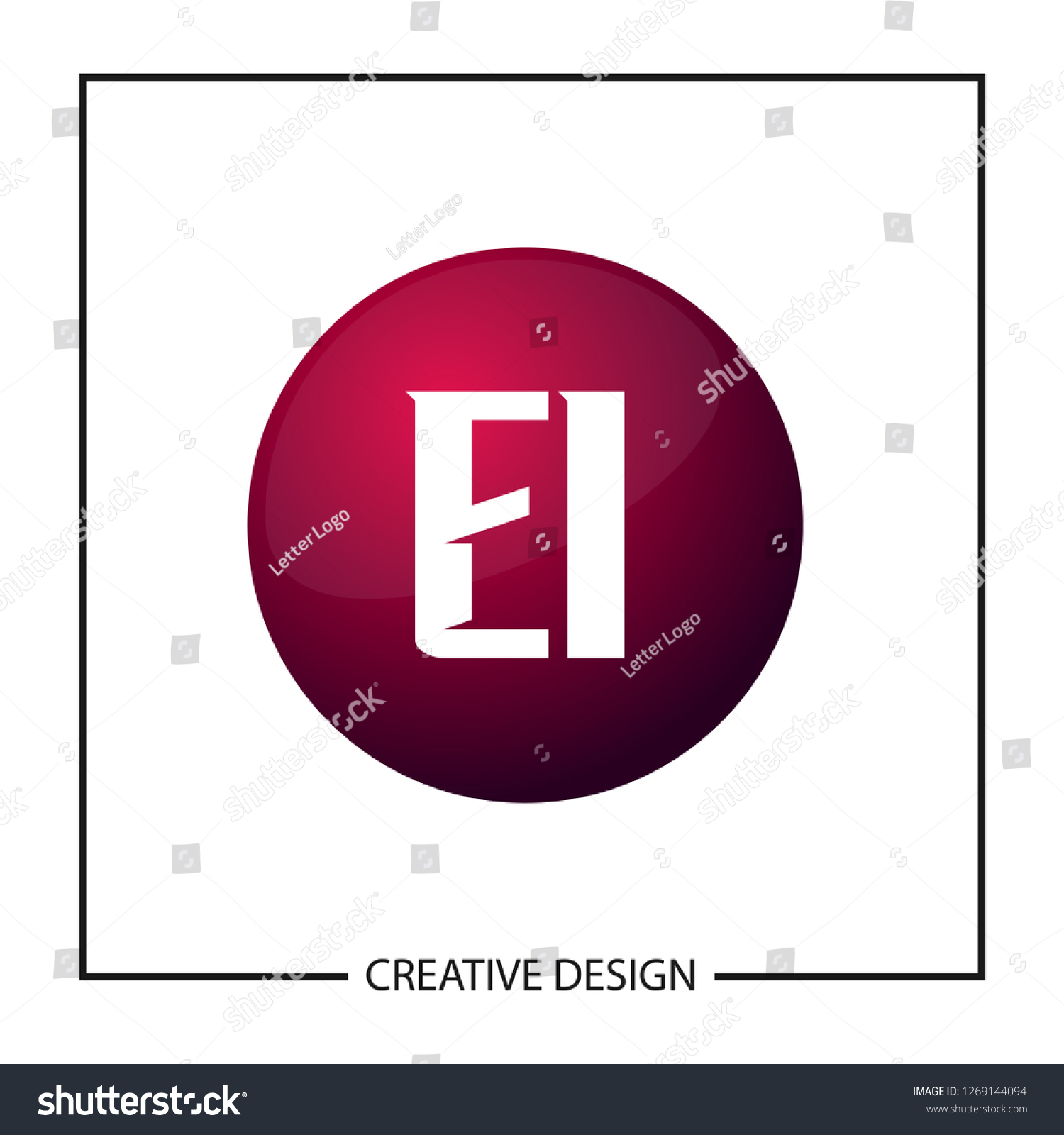 Initial Letter Ei Logo Template Design Stock Vector (Royalty Free ...