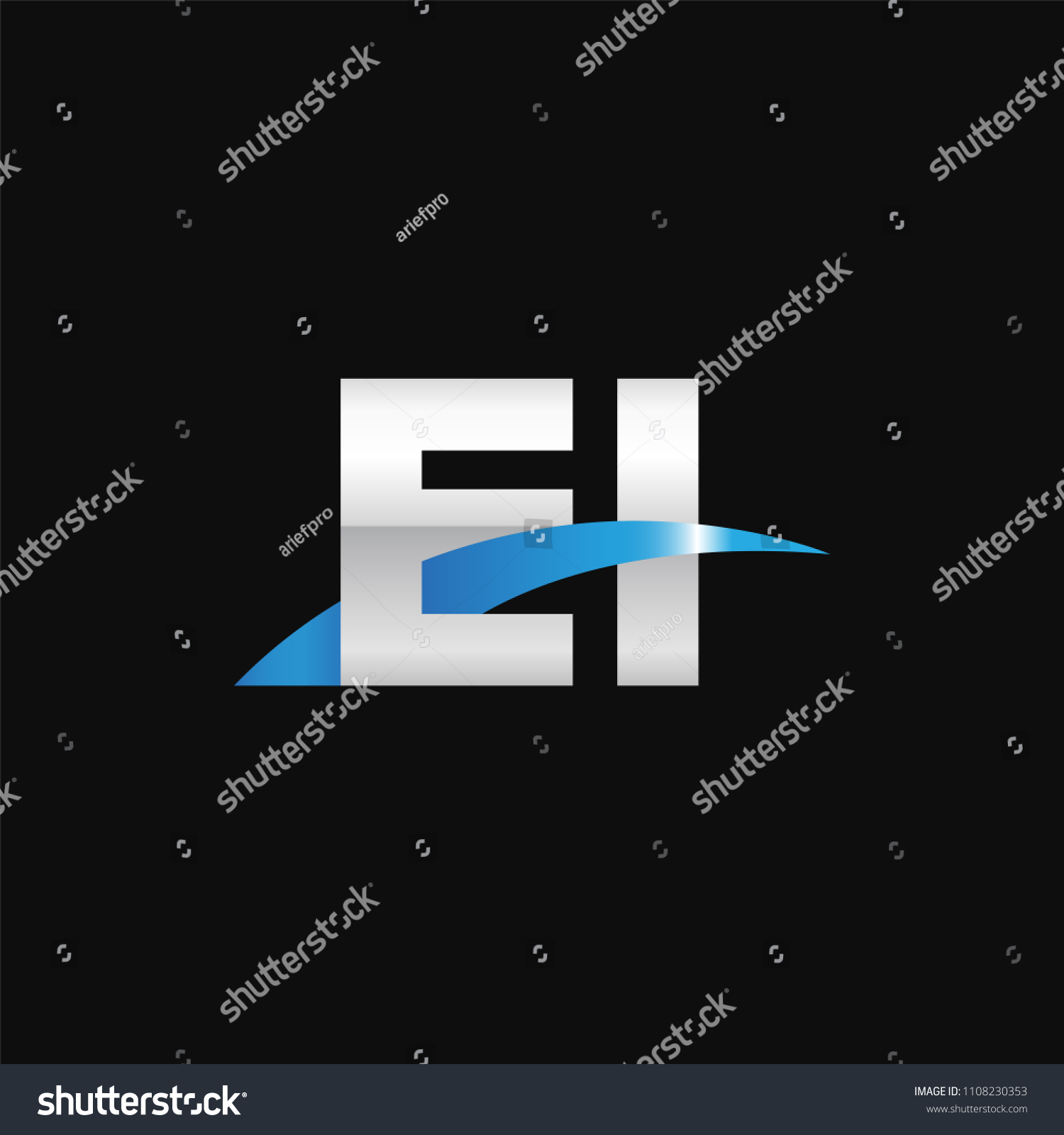 Initial Letter Ei Overlapping Movement Swoosh Stock Vector (Royalty ... Initial Letter Ei Overlapping Movement Swoosh Stock Vector (Royalty ...