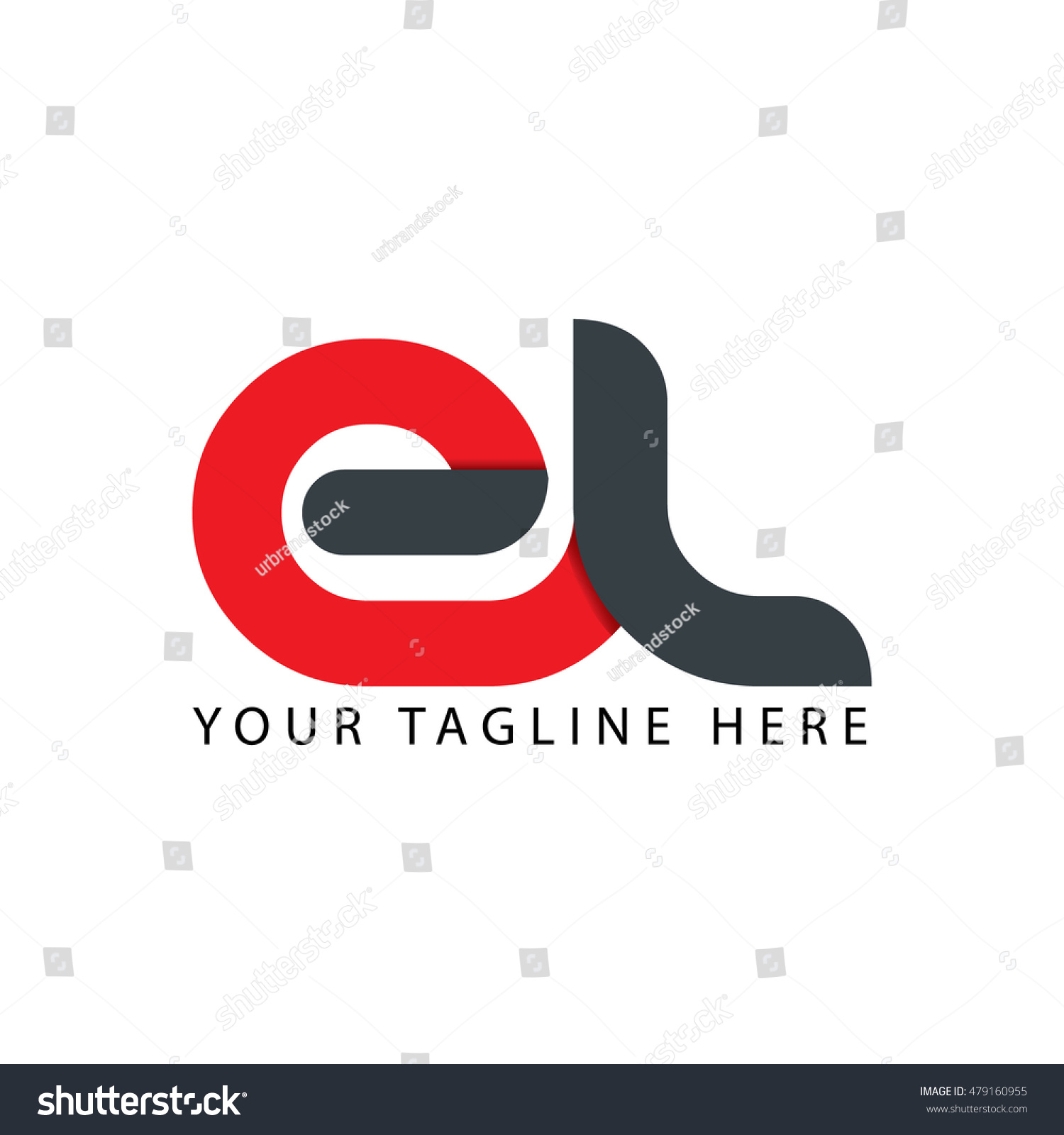 Initial Letter El Linked Circle Lowercase Stock Vector (Royalty Free ...