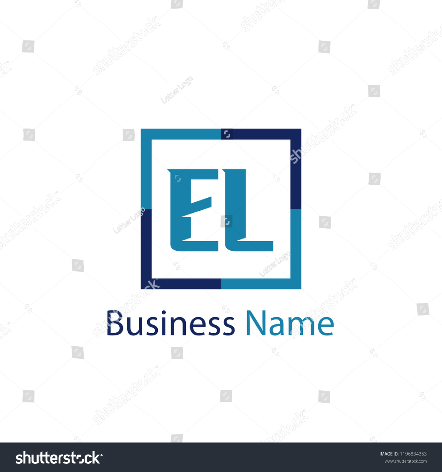 Initial Letter El Logo Template Design Stock Vector (Royalty Free ...