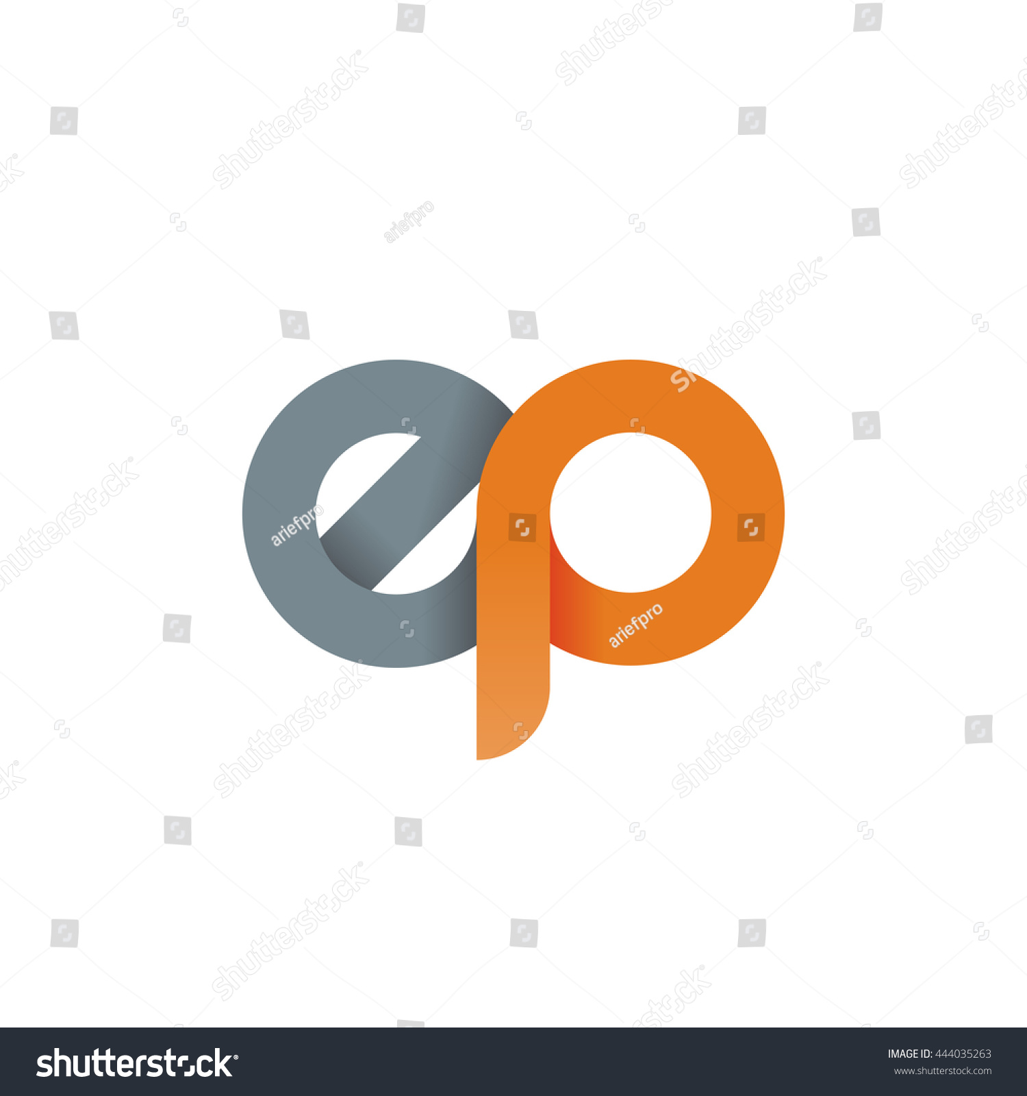 Initial Letter Ep Modern Linked Circle Stock Vector (Royalty Free ...