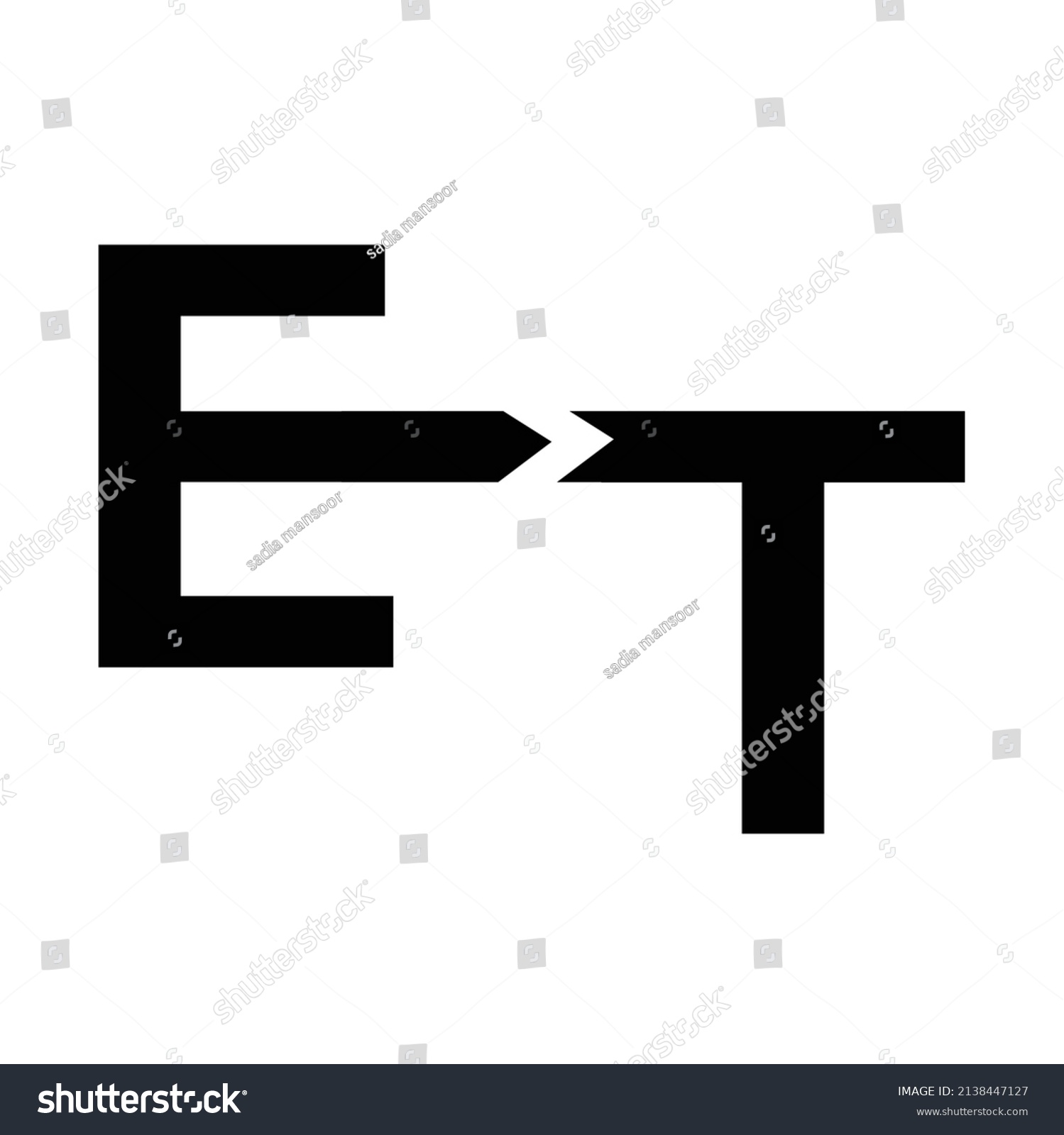 Initial Letter Et Logo Design Stock Vector (Royalty Free) 2138447127 ...