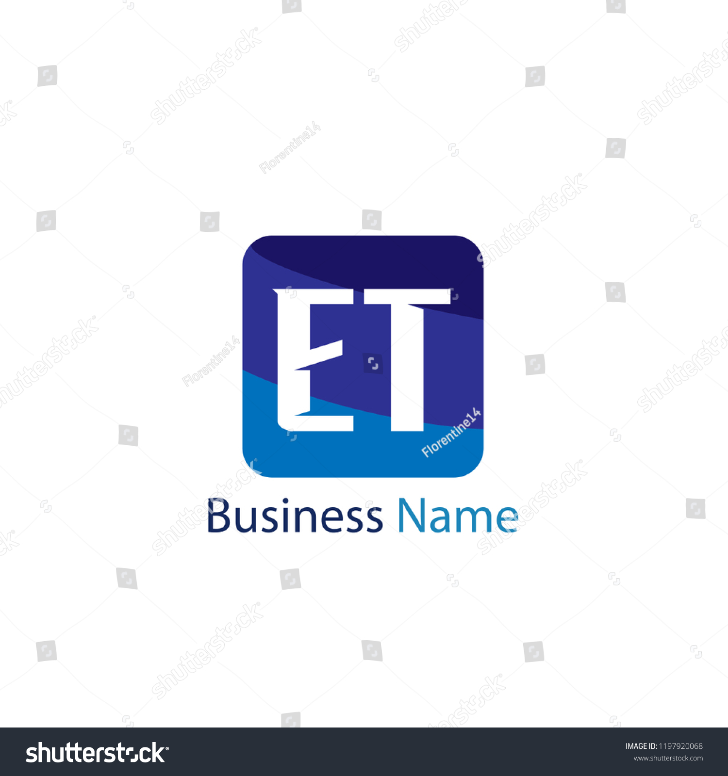 Initial Letter Et Logo Template Design Stock Vector (Royalty Free ...