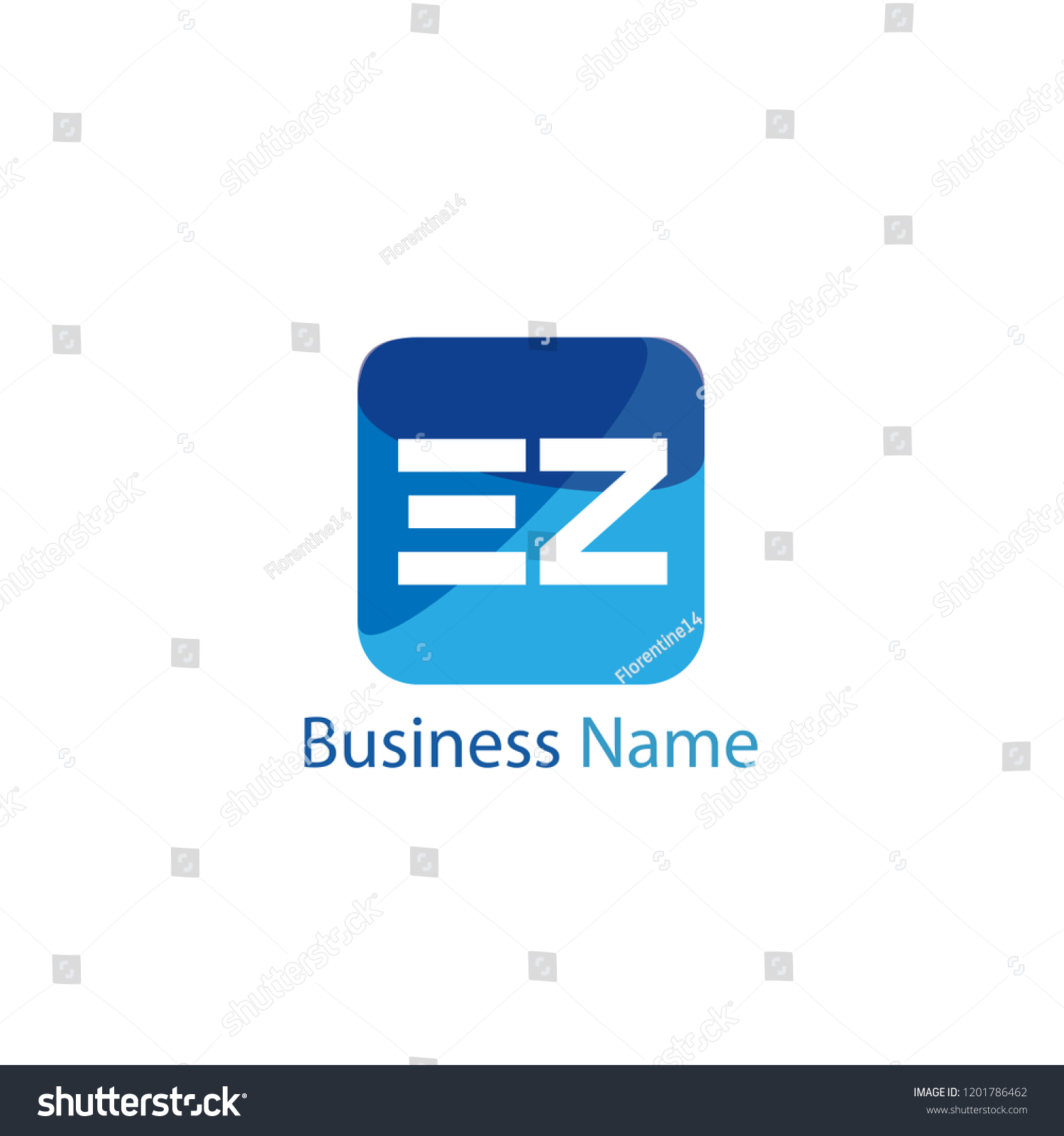 Initial Letter Ez Logo Template Design Stock Vector (Royalty Free ...