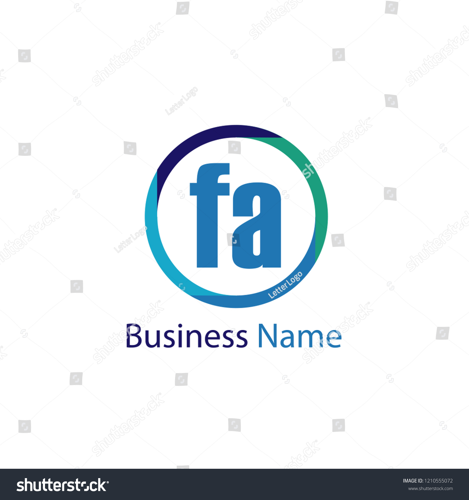 Initial Letter Fa Logo Template Design Stock Vector (Royalty Free ...
