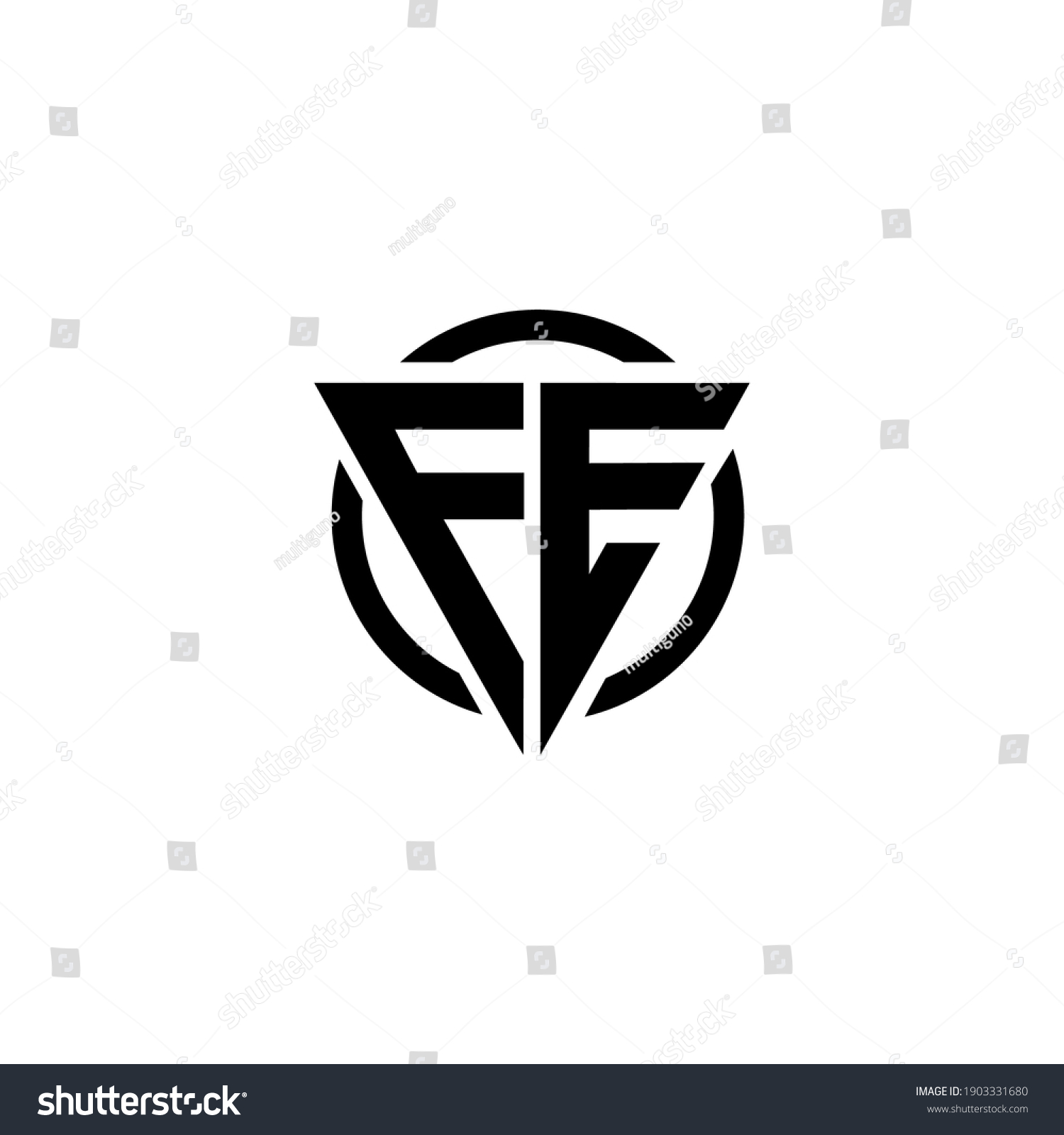 Initial Letter Fe Triangle Monogram Cool Stock Vector (Royalty Free ...
