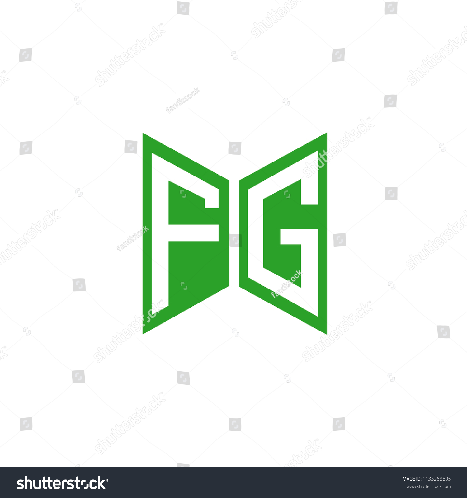 Initial Letter Fg Logo Design Hexagonal Stock Vector (Royalty Free ...