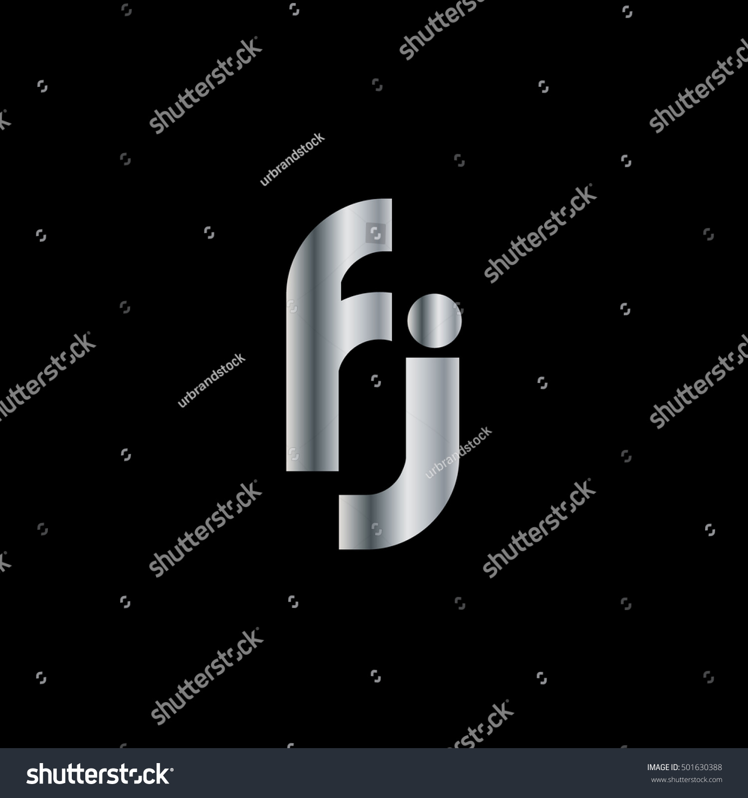 Initial Letter Fj Rounded Lowercase Logo Stock Vector (Royalty Free ...