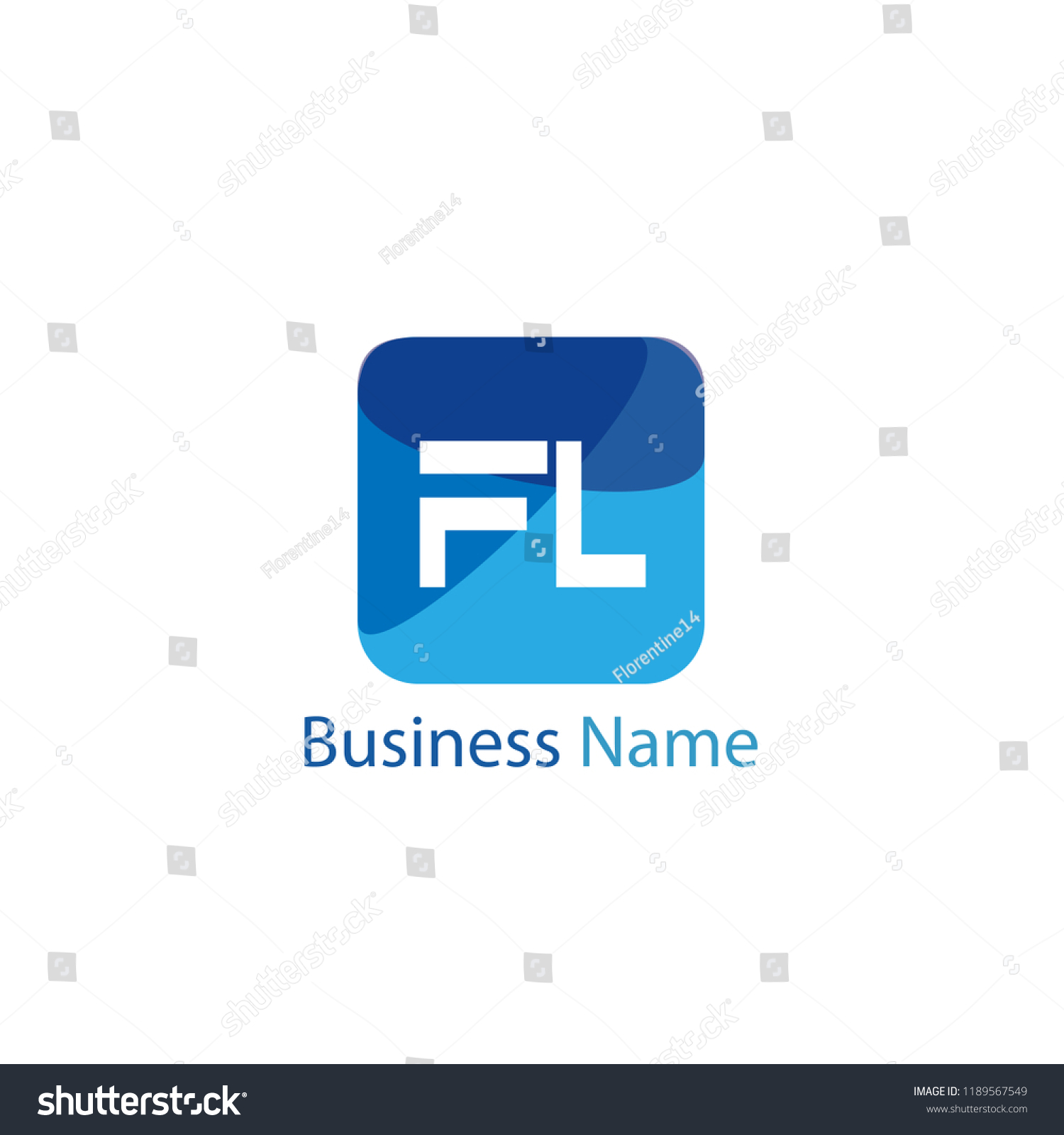 Initial Letter Fl Logo Template Design Stock Vector (Royalty Free ...