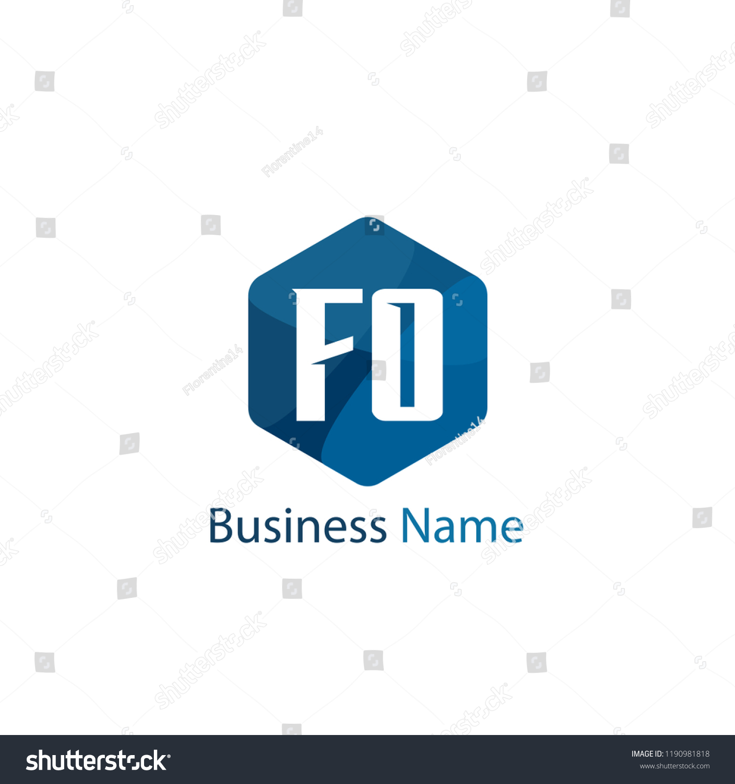 Initial Letter Fo Logo Template Design Stock Vector (Royalty Free ...