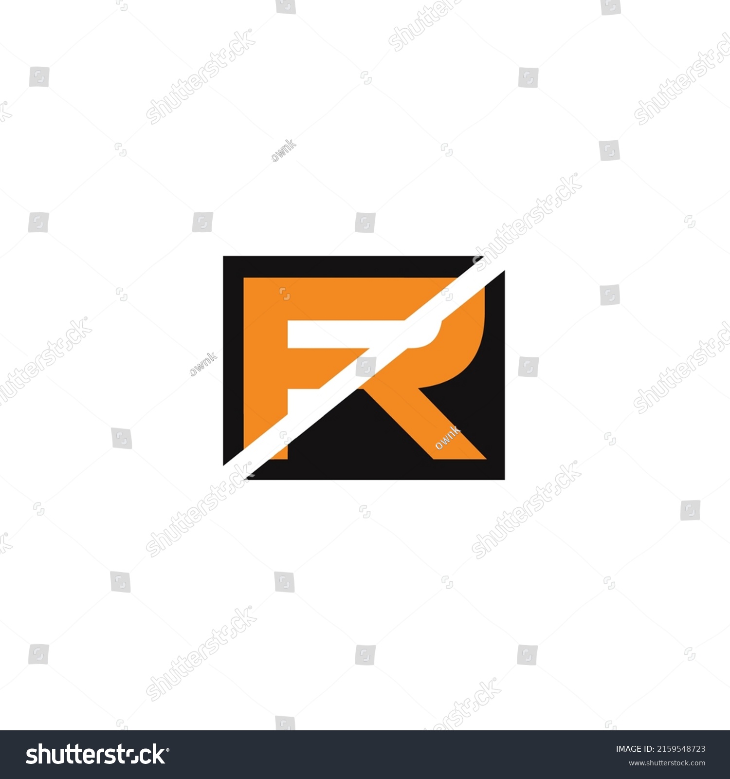 Initial Letter Fr Monogram Logo Template Stock Vector (Royalty Free ...