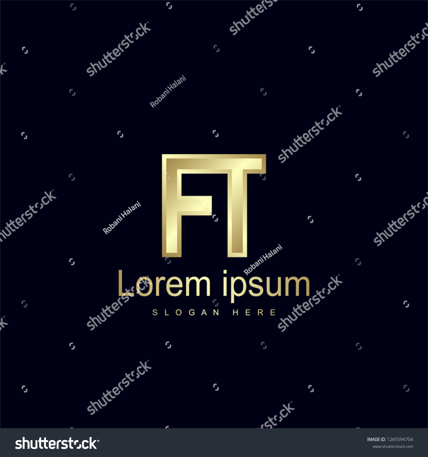 Initial Letter Ft Logo Template Vector Stock Vector (Royalty Free ...