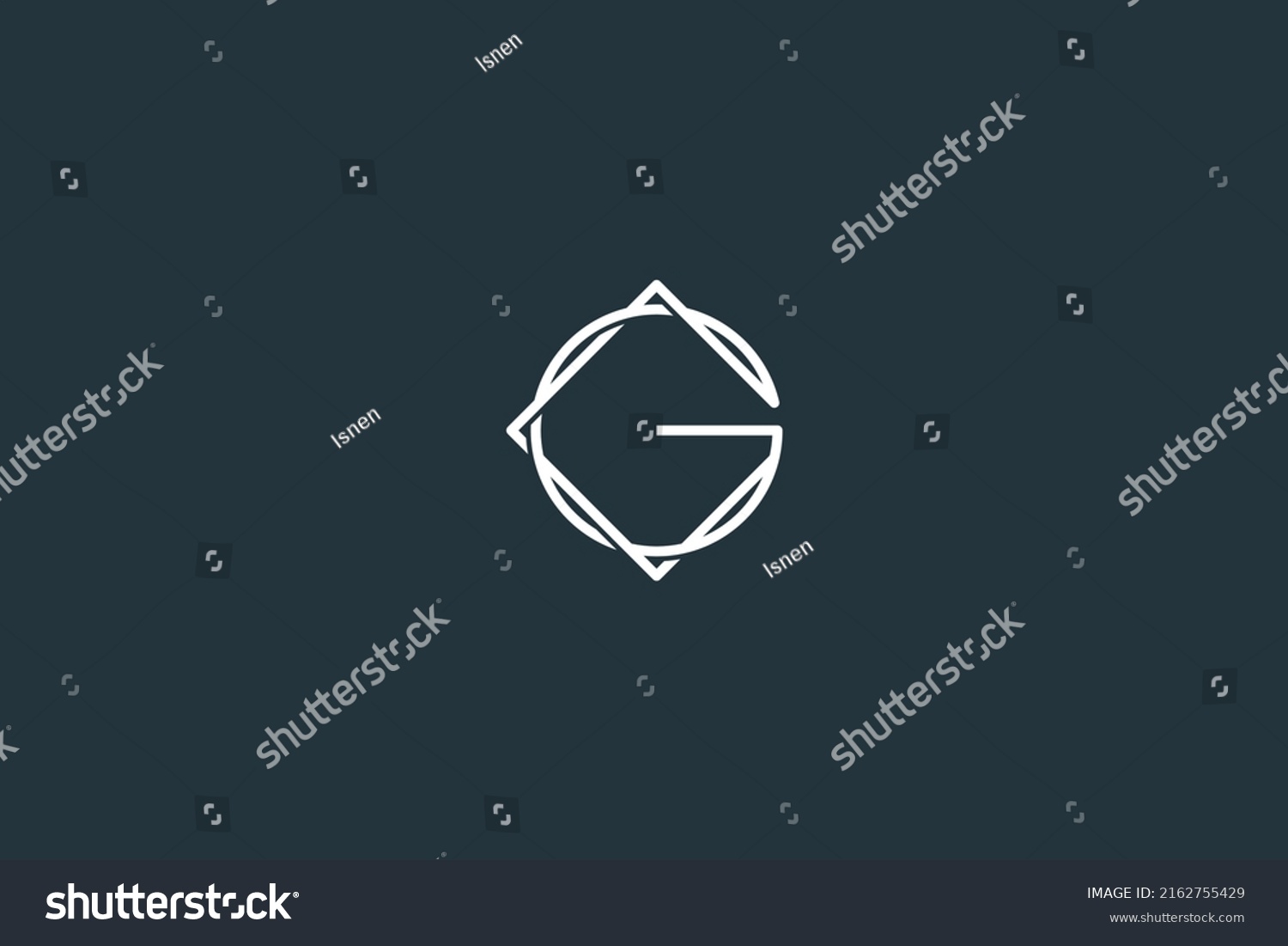 Initial Letter G Minimal Logo Design Stock Vector (Royalty Free ...