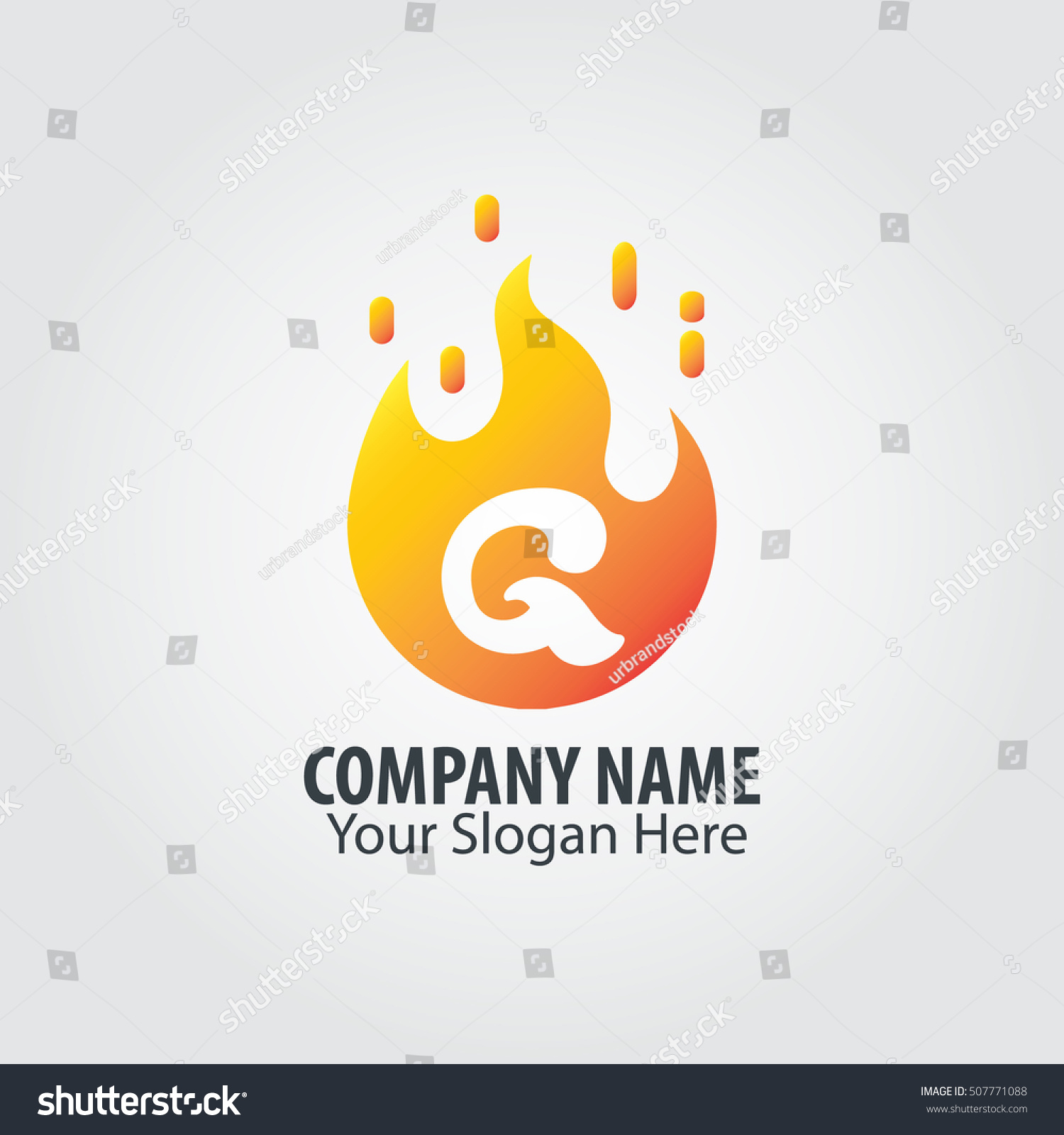 Initial Letter G Fire Logo Stock Vector (Royalty Free) 507771088