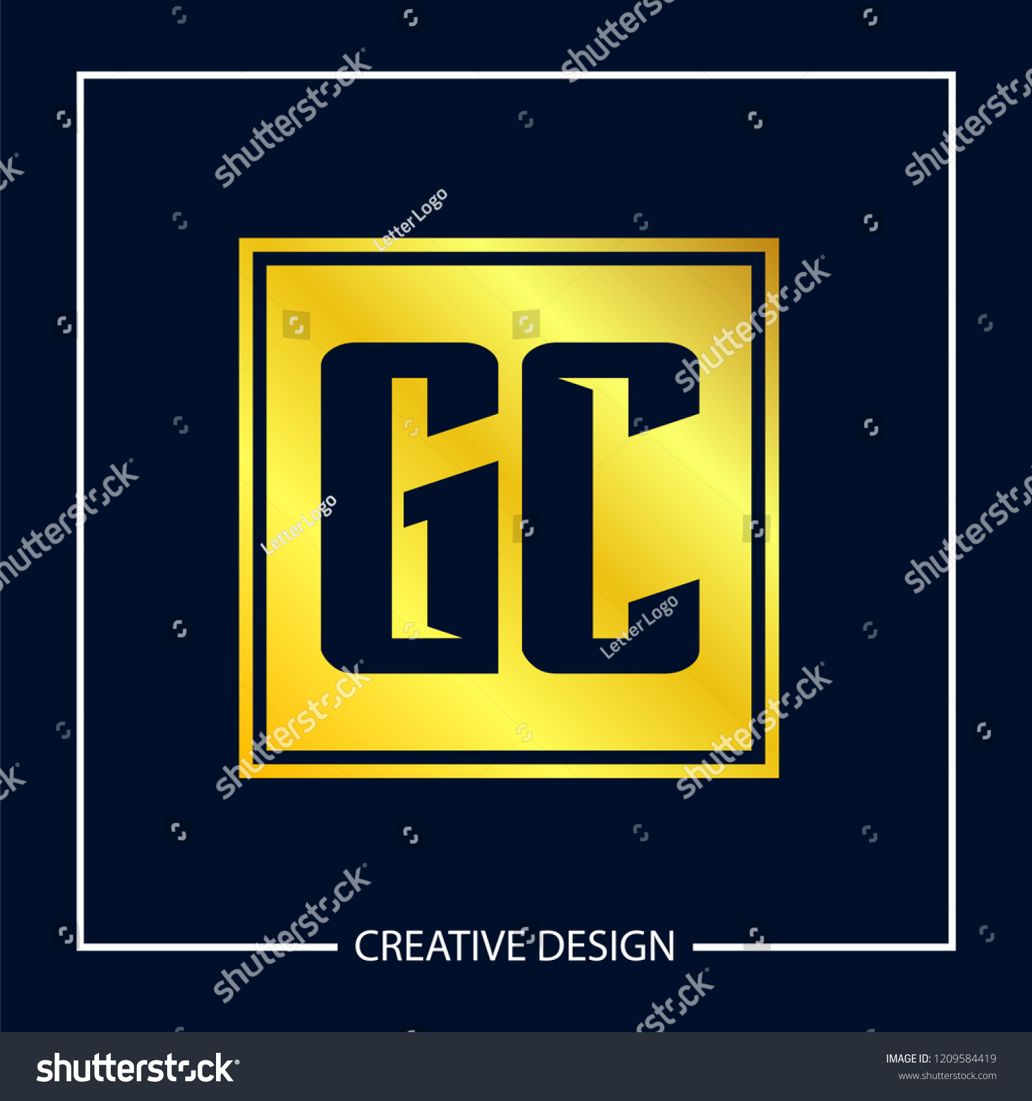 Initial Letter Gc Logo Template Design Stock Vector (Royalty Free ...