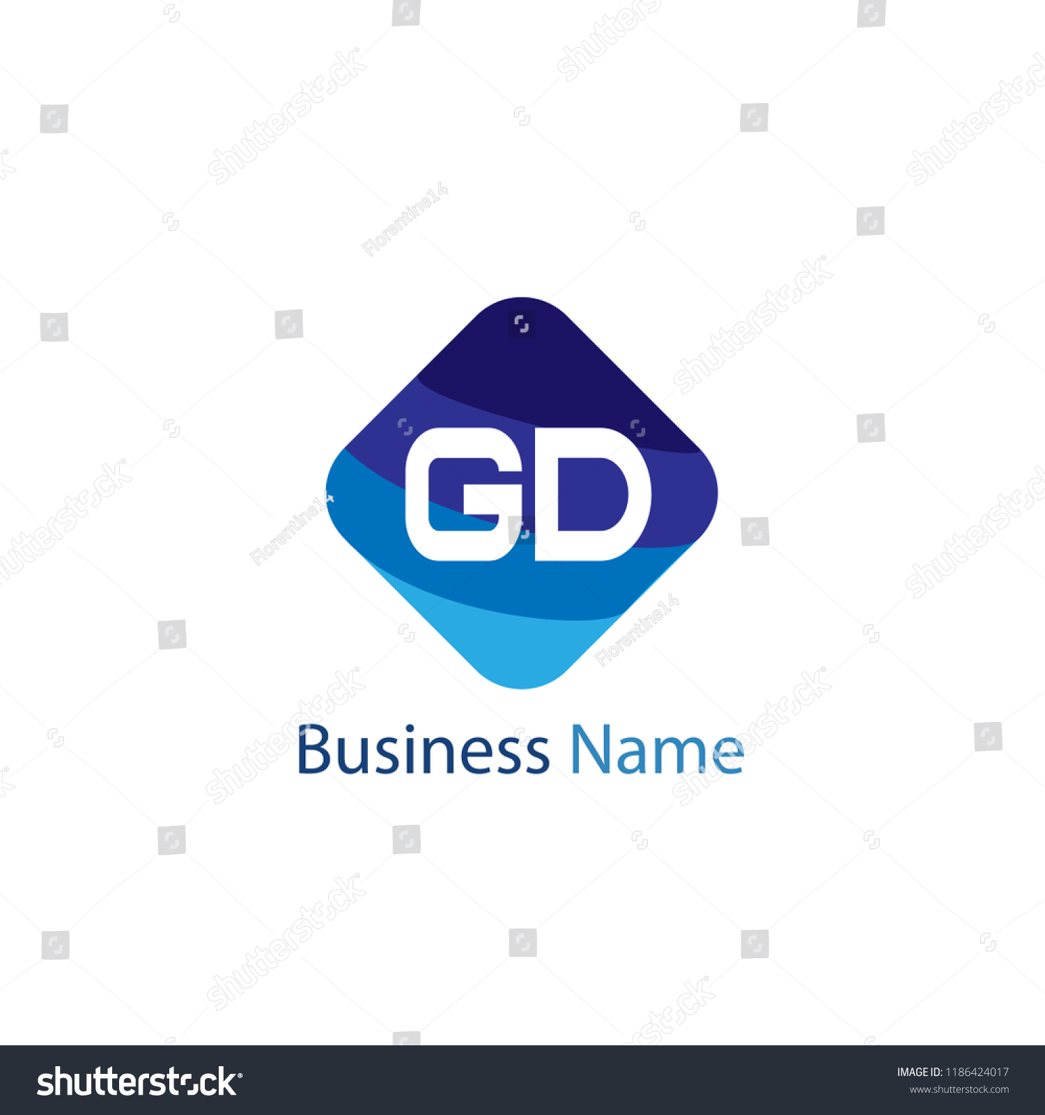 Initial Letter Gd Logo Template Design Stock Vector (Royalty Free ...