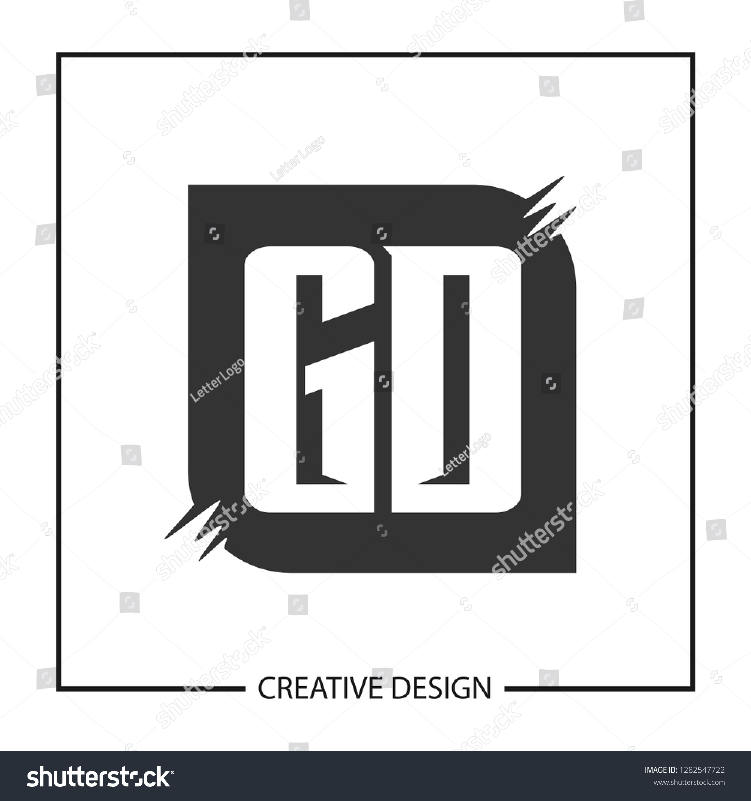 Initial Letter Gd Logo Template Design Stock Vector (Royalty Free ...