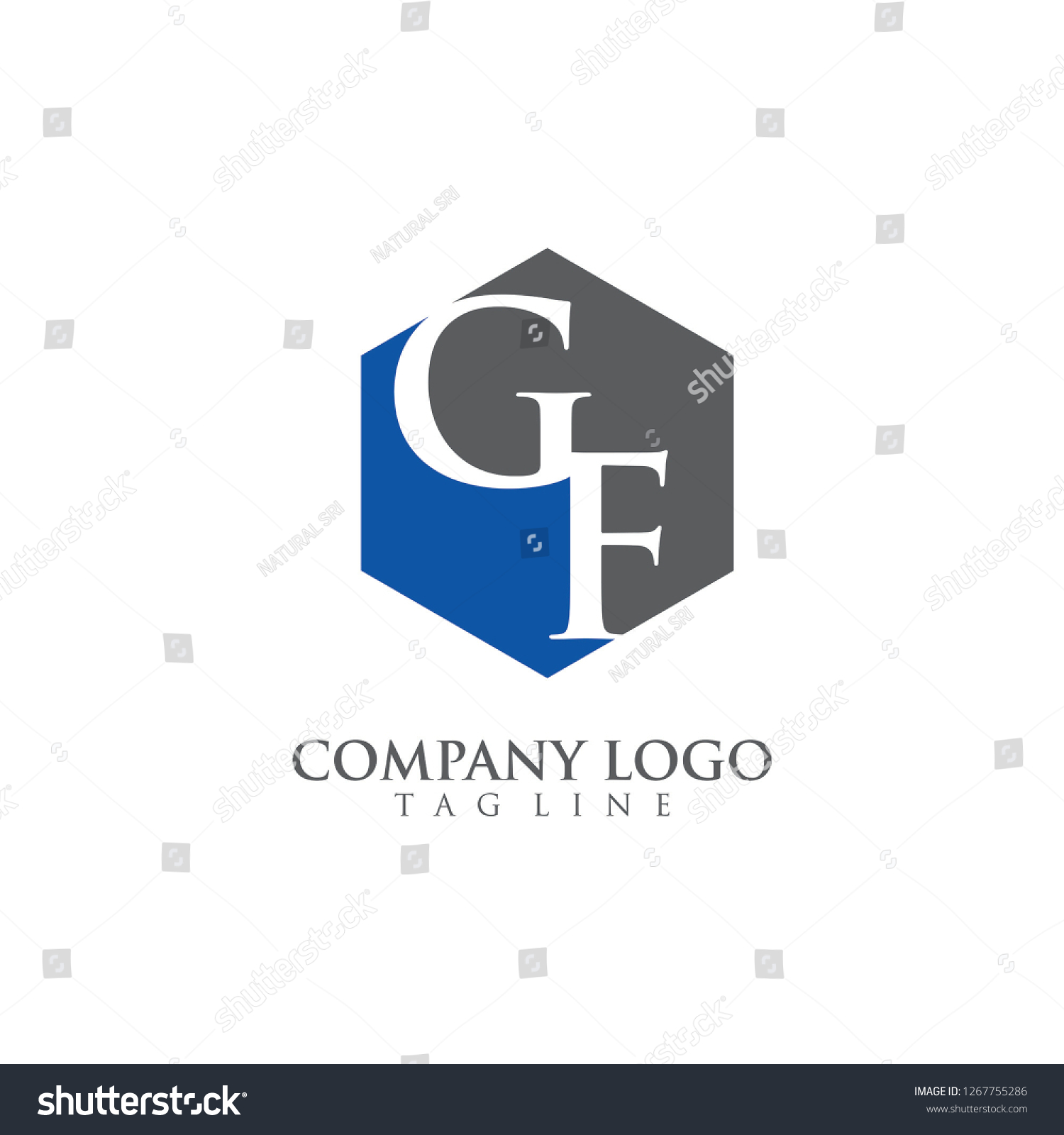 Initial Letter Gffg Logo Template Design Stock Vector (Royalty Free ...