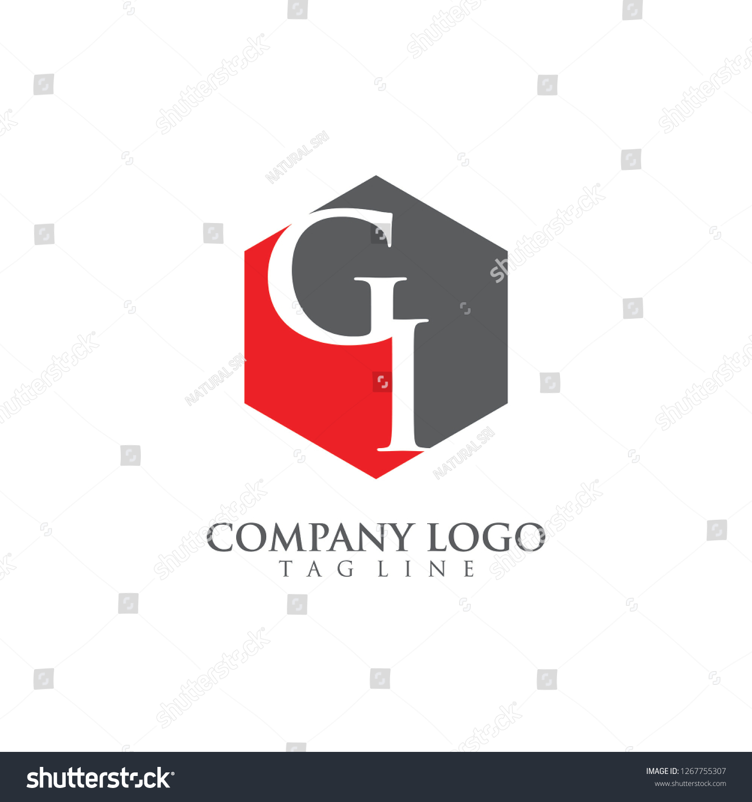 Initial Letter Giig Logo Template Design Stock Vector (Royalty Free ...