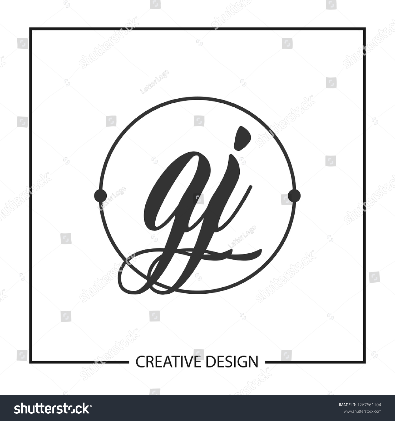 Initial Letter Gj Logo Template Design Stock Vector (Royalty Free ...