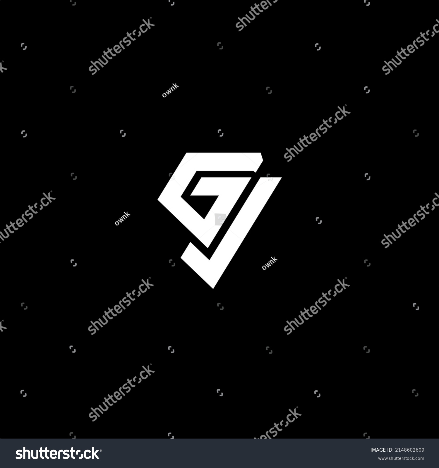 Initial Letter Gj Monogram Logo Template Stock Vector (Royalty Free ...